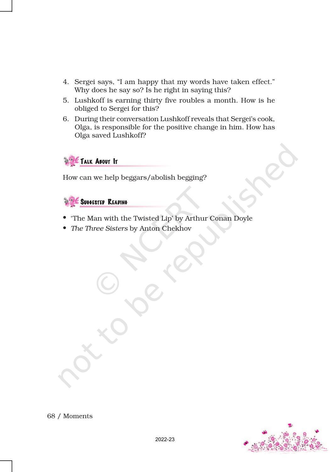 NCERT Book for Class 9 English Chapter 10 The Beggar