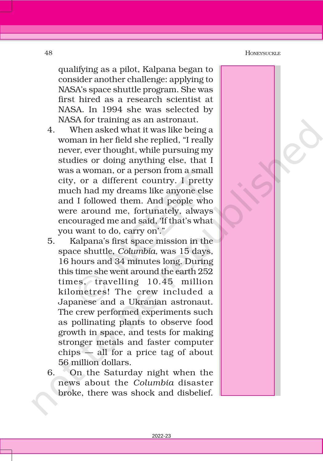 NCERT Book for Class 6 English(Honeysuckle) : Chapter 4-An Indian ...