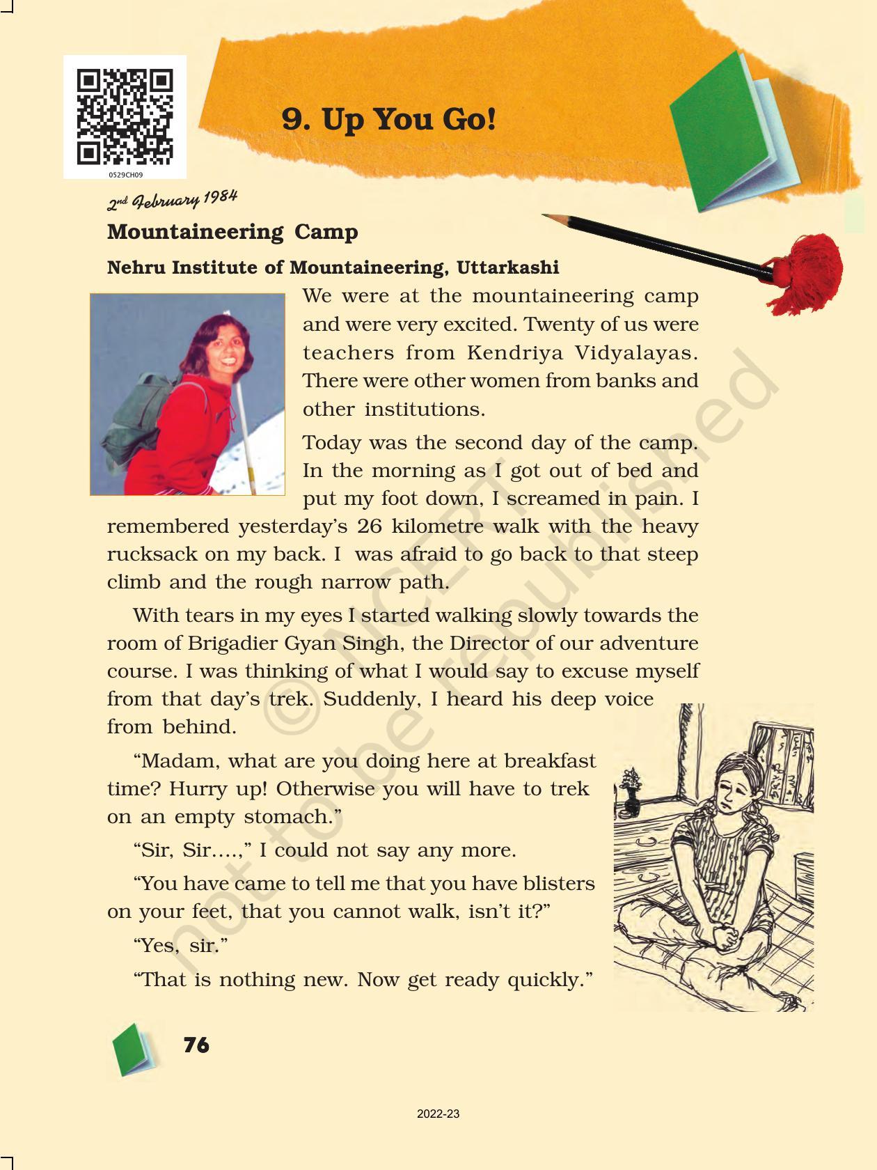 NCERT Book for Class 5 EVS Chapter 9 Up You Go! - IndCareer Schools