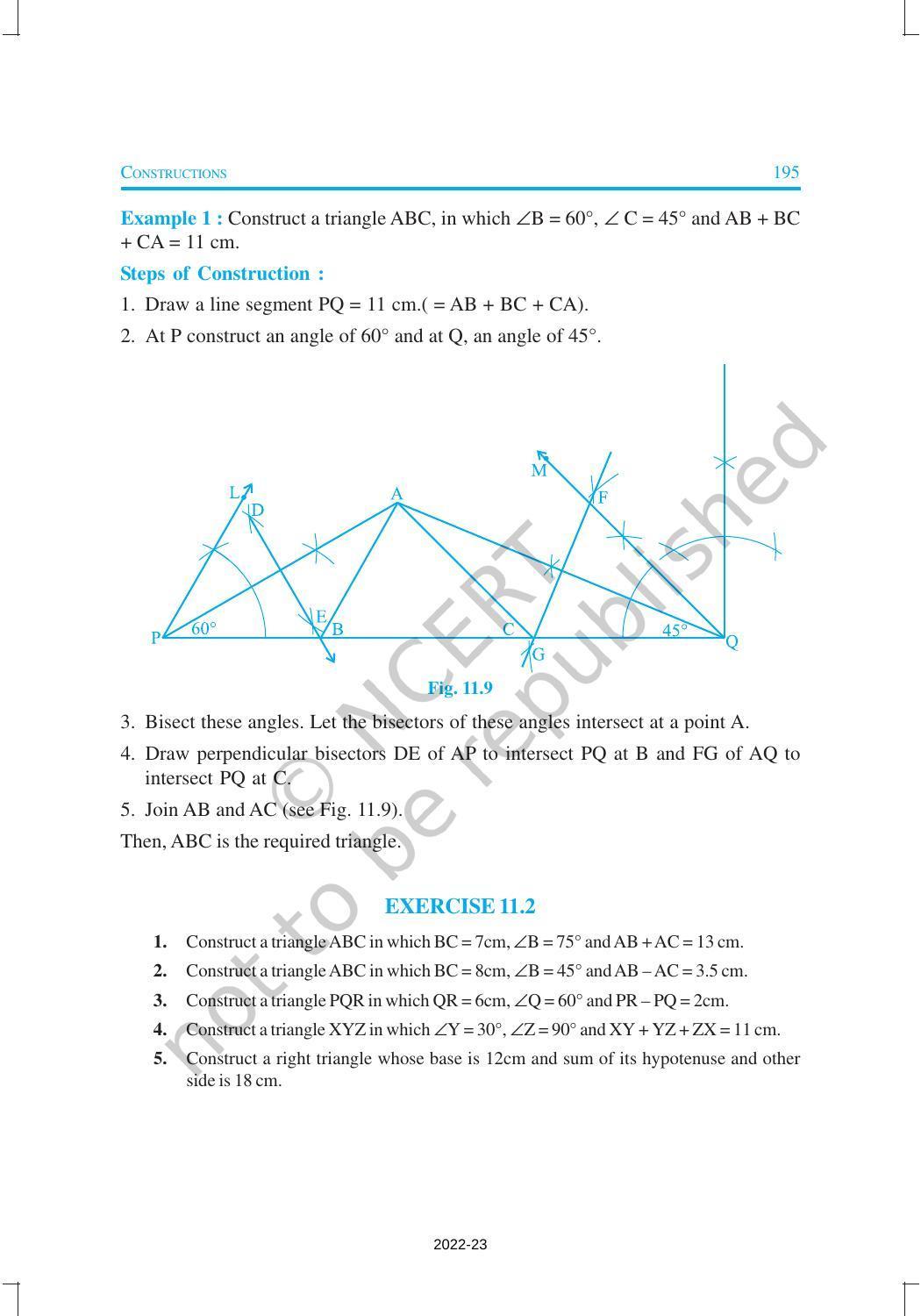Ncert Book For Class 9 Maths Chapter 11 Constructions