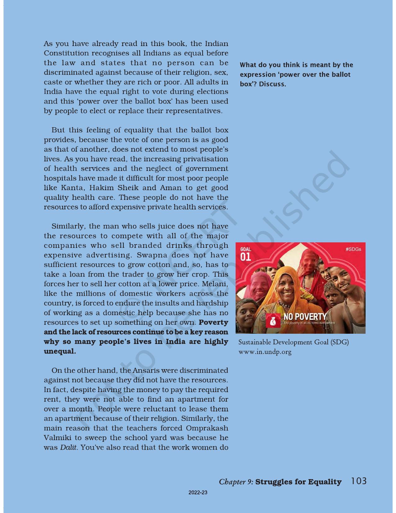 NCERT Book for Class 7 Social Science(Civics): Chapter 9-Struggles for ...