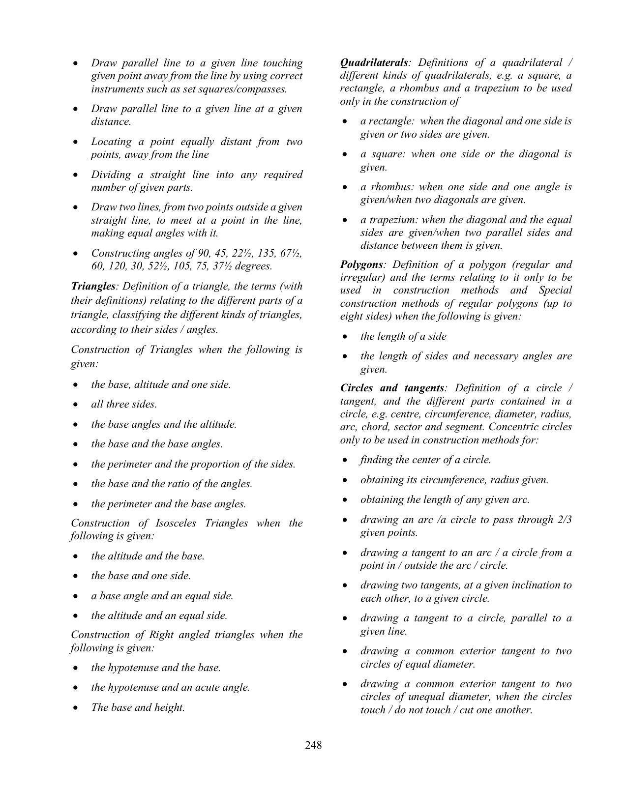 ICSE Technical Drawing Applications Syllabus - IndCareer Docs