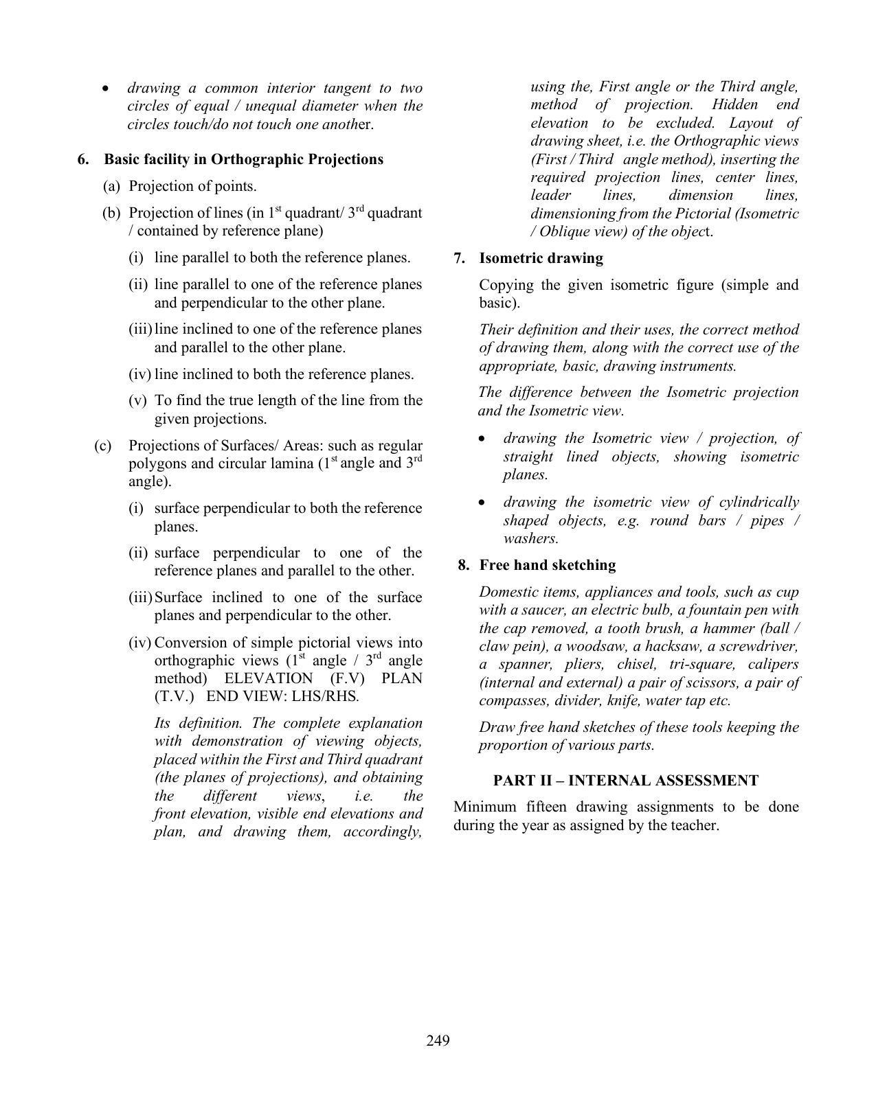 ICSE Technical Drawing Applications Syllabus - IndCareer Docs