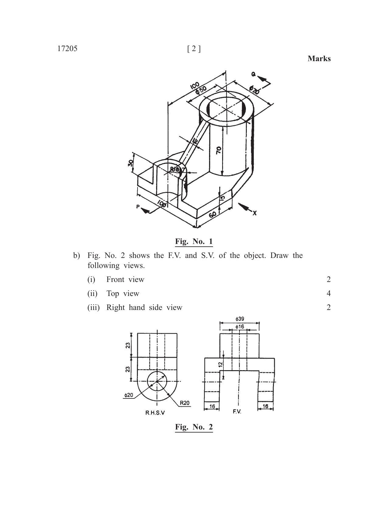 MSBTE Summer Question Paper 2019 - Engineering Drawing Mode - IndCareer Docs