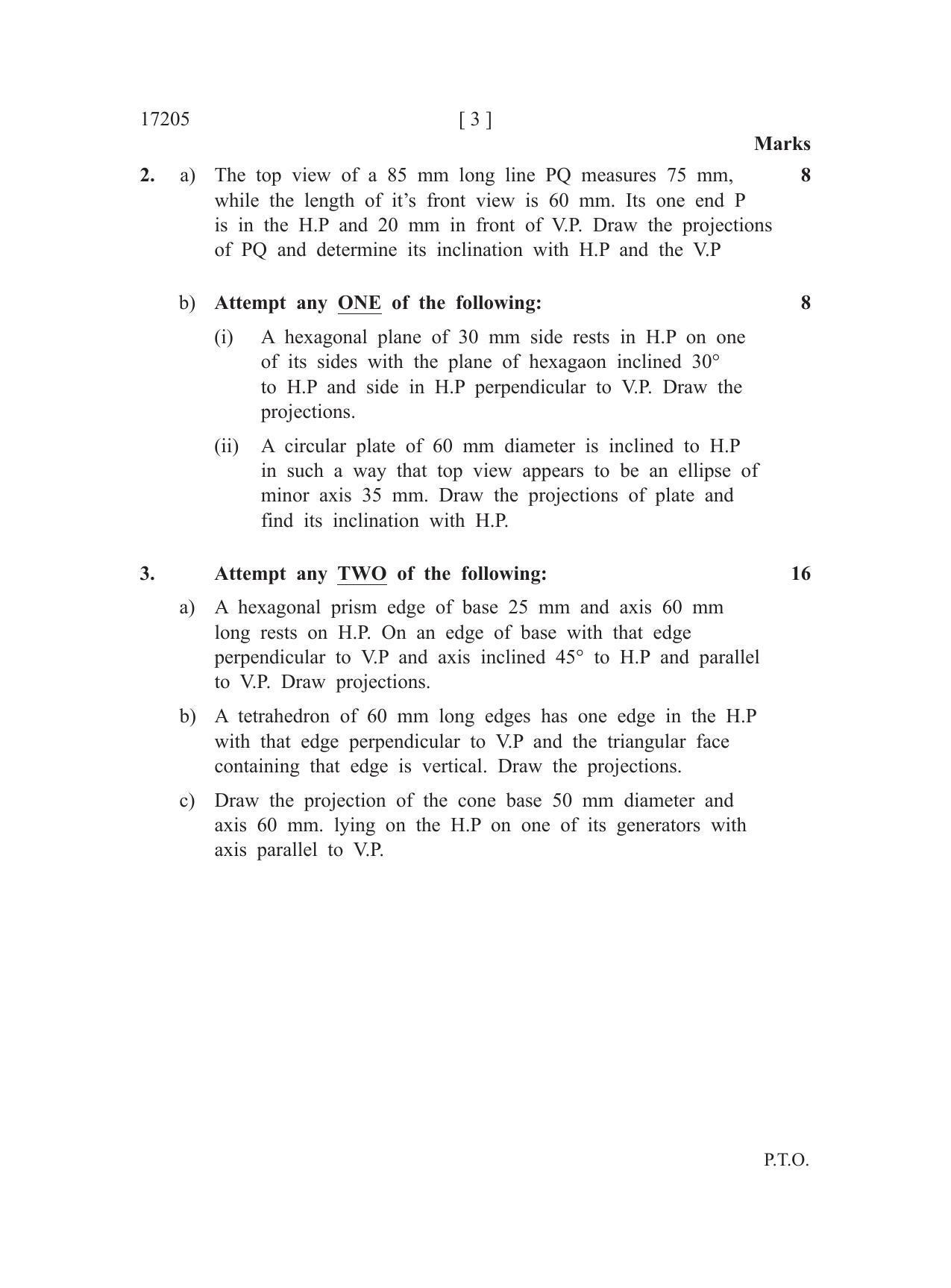 MSBTE Summer Question Paper 2019 - Engineering Drawing Mode - IndCareer Docs