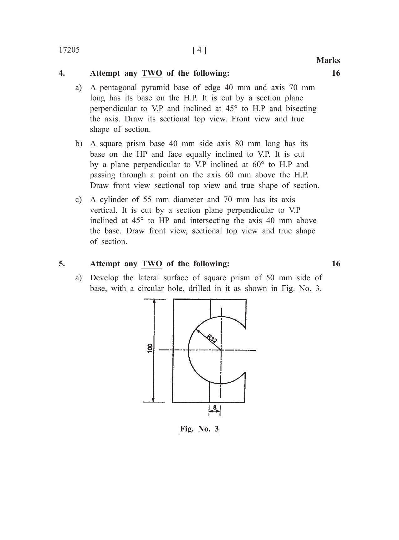 MSBTE Summer Question Paper 2019 - Engineering Drawing Mode - IndCareer Docs