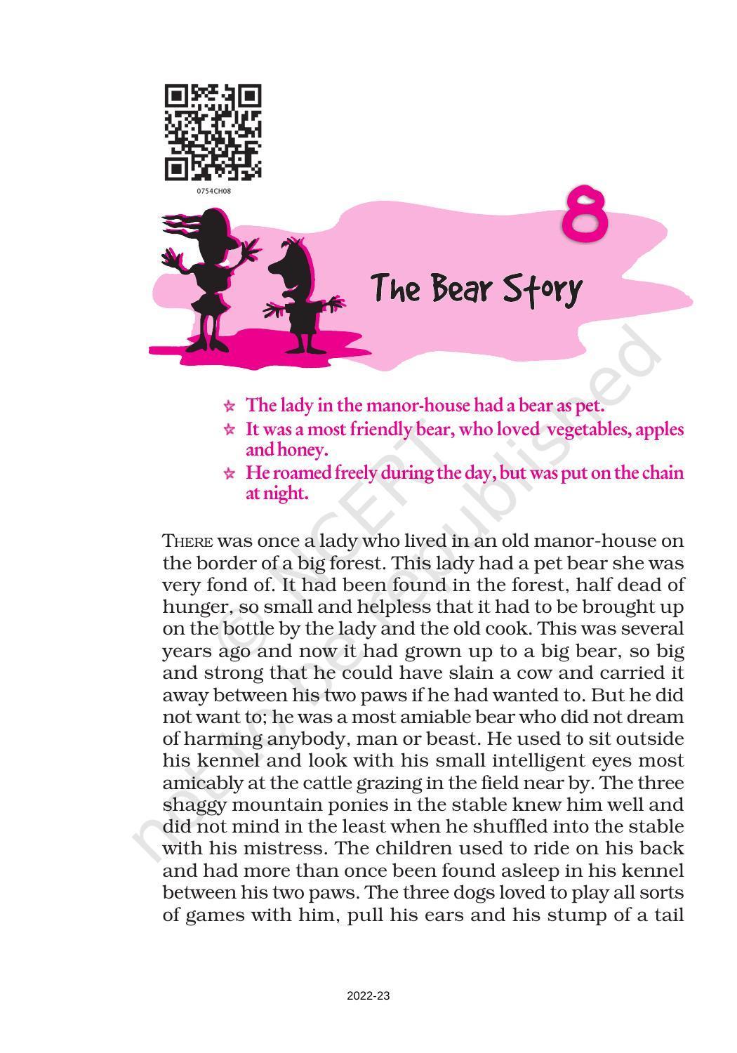 NCERT Book For Class 7 English An Alien Hand Chapter 8 The Bear NCERT Book For Class 7 English An Alien Hand Chapter 8 The Bear