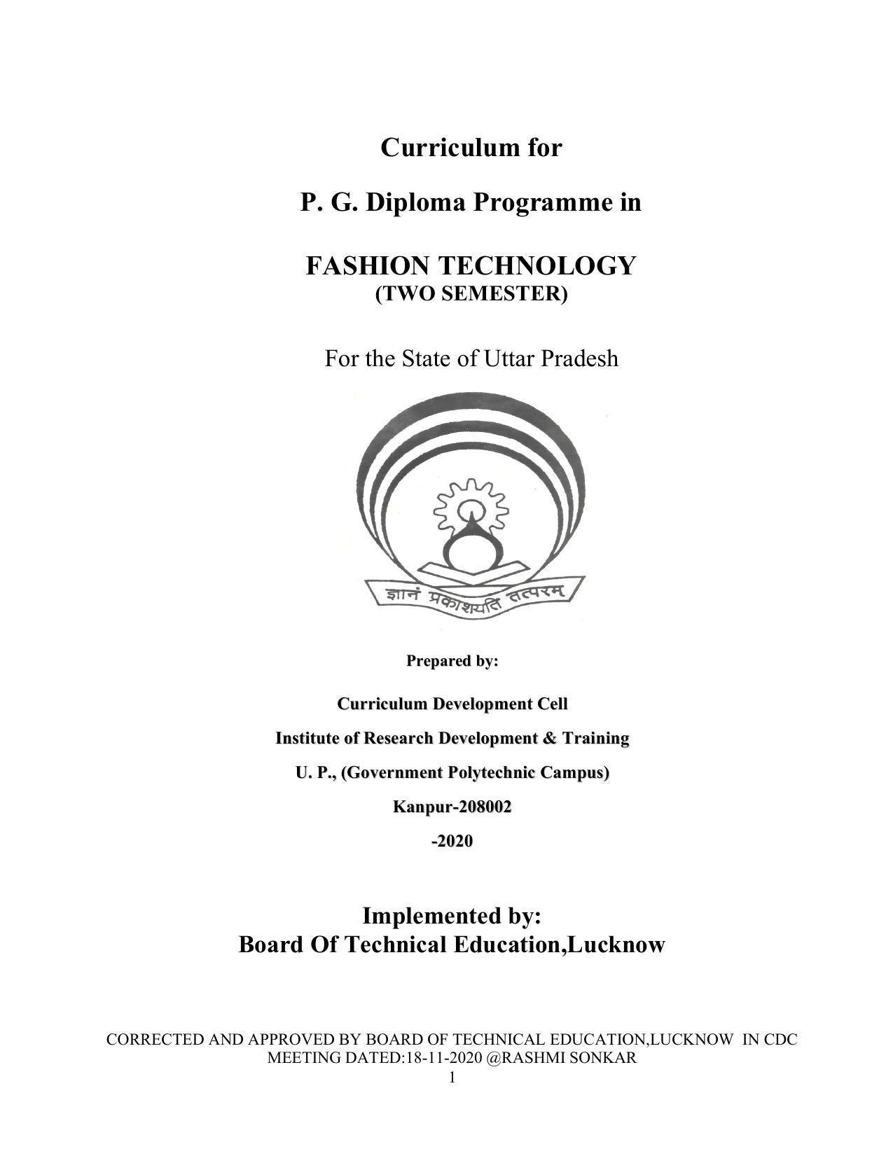 SYLLABUS FOR FIRST SEMESTER SESSION (2020-2021) - TWO SEMESTER POST ...