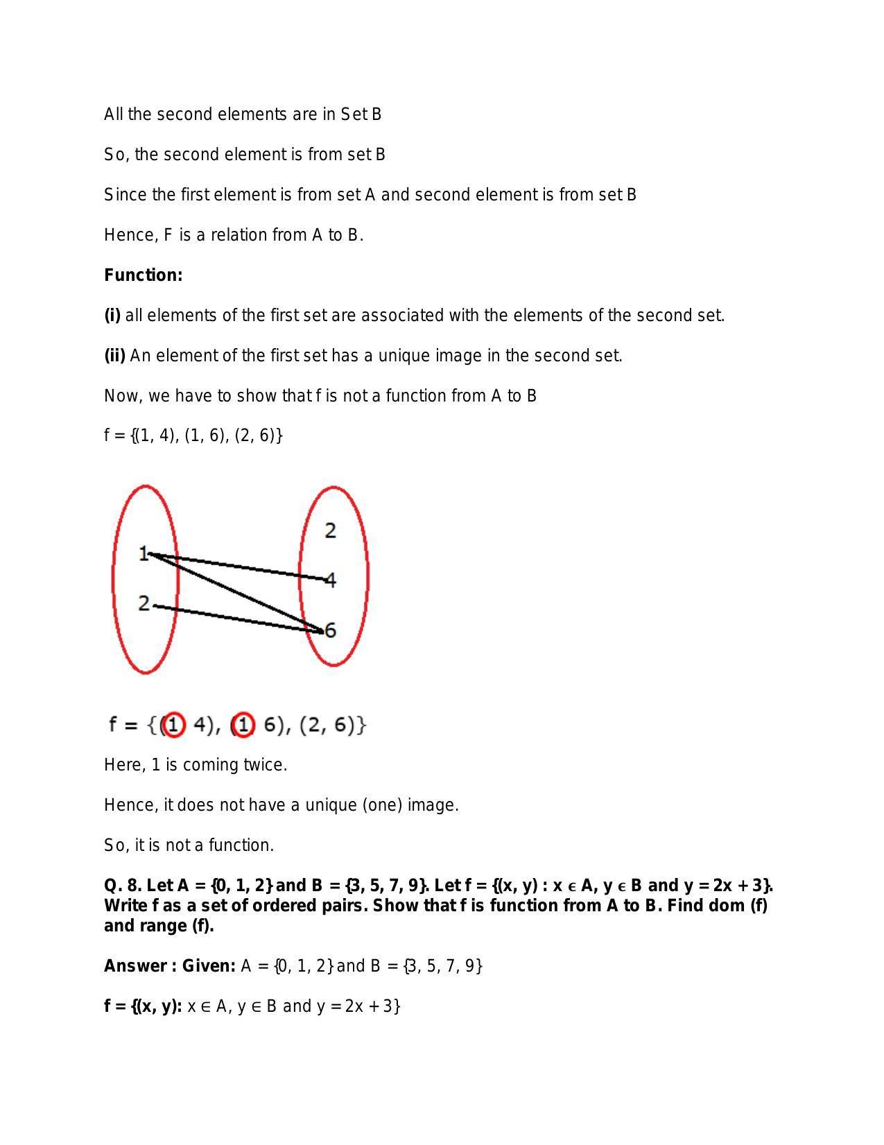 RS Aggarwal Solutions for 11th Class Maths Chapter 3-Functions - IndCareer Schools