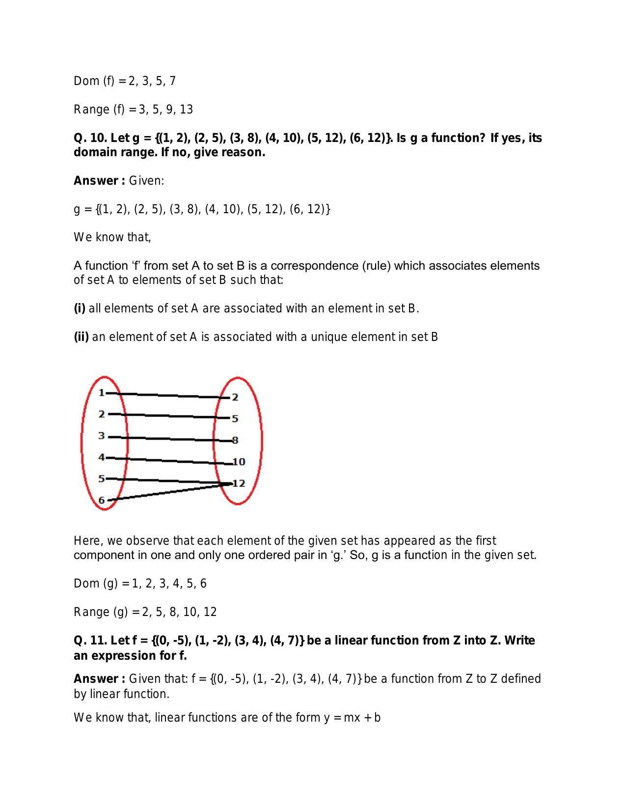 RS Aggarwal Solutions for 11th Class Maths Chapter 3-Functions - IndCareer Schools