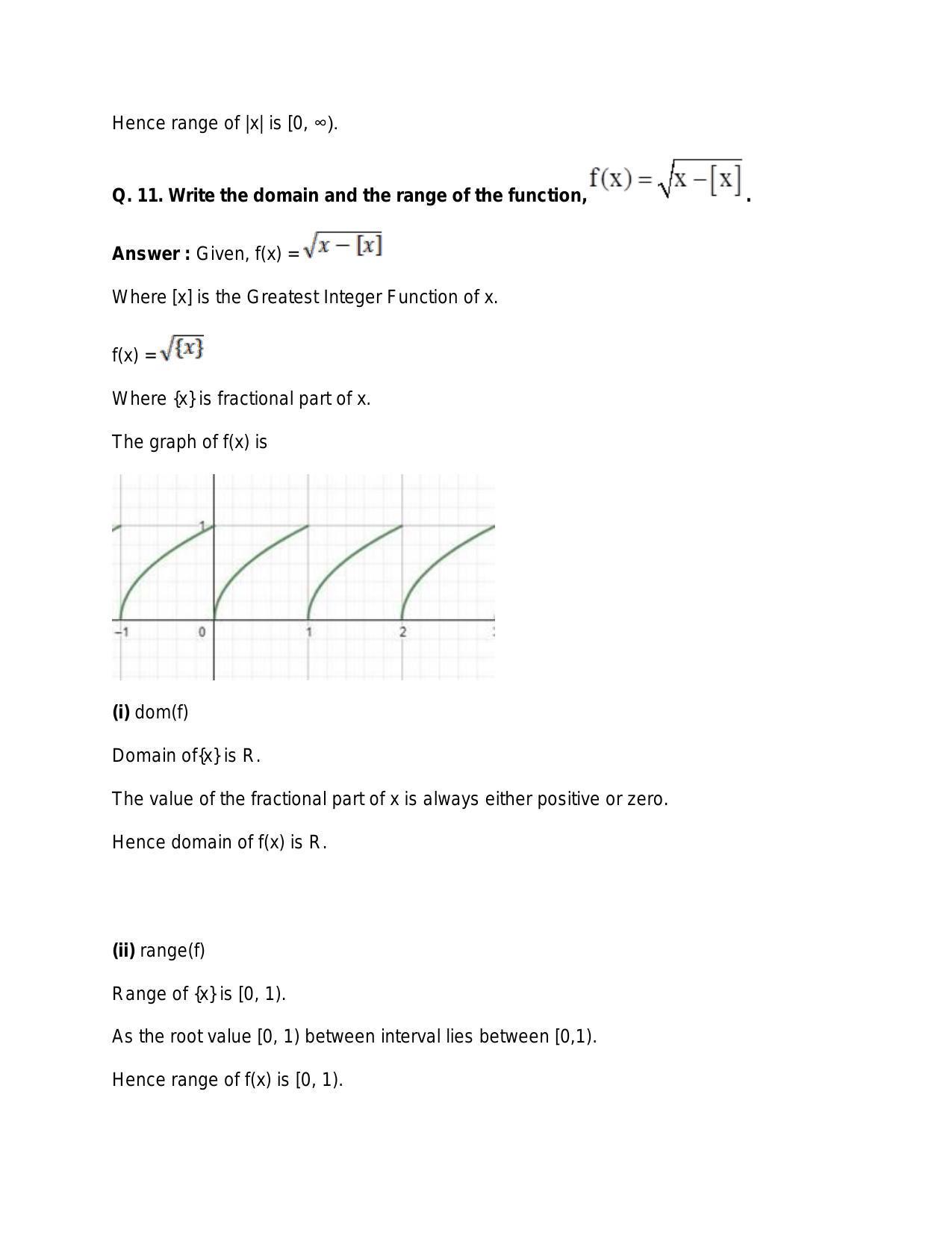 RS Aggarwal Solutions for 11th Class Maths Chapter 3-Functions ...