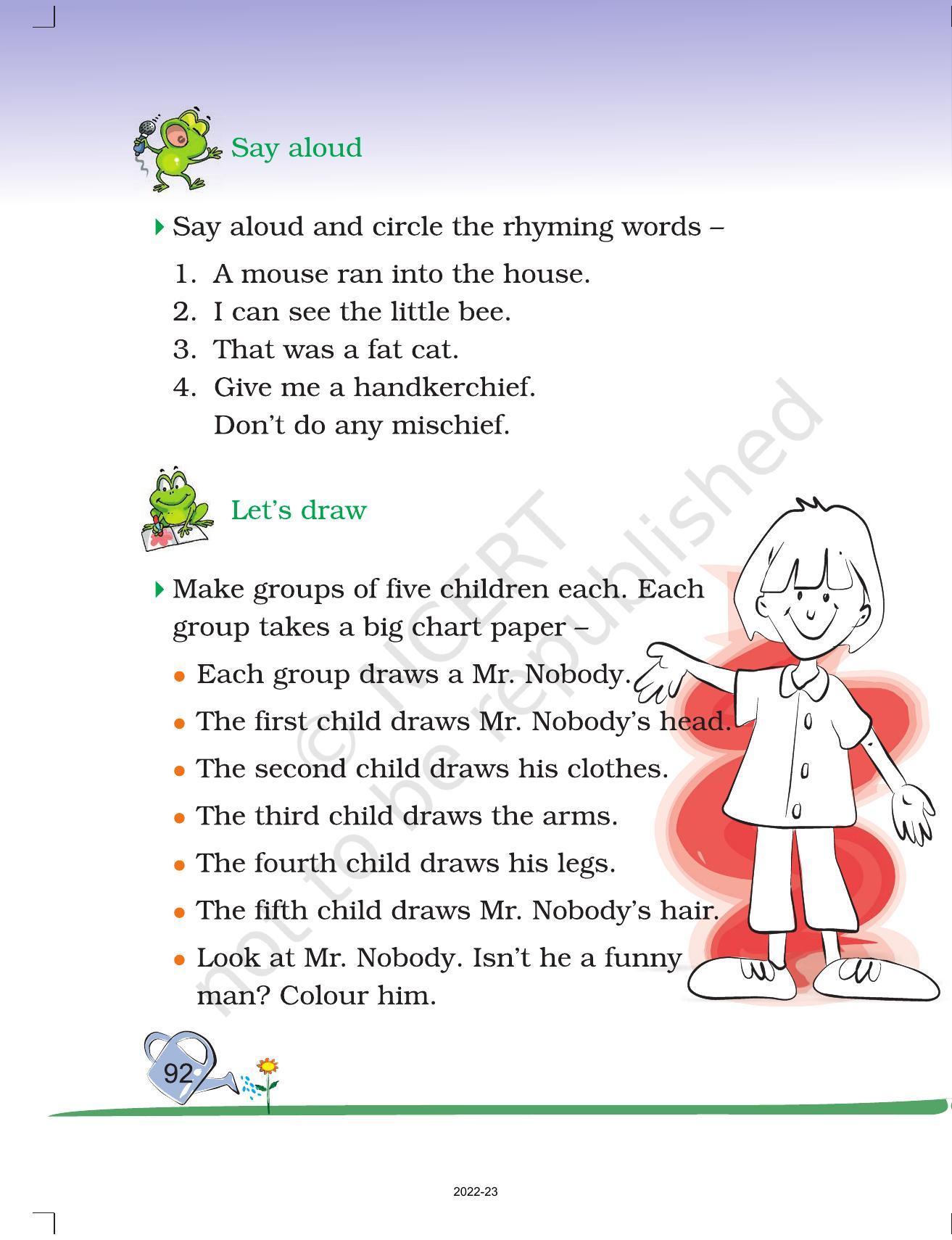 NCERT Book for Class 2 English (Marigold):Chapter 6-Mr Nobody ...