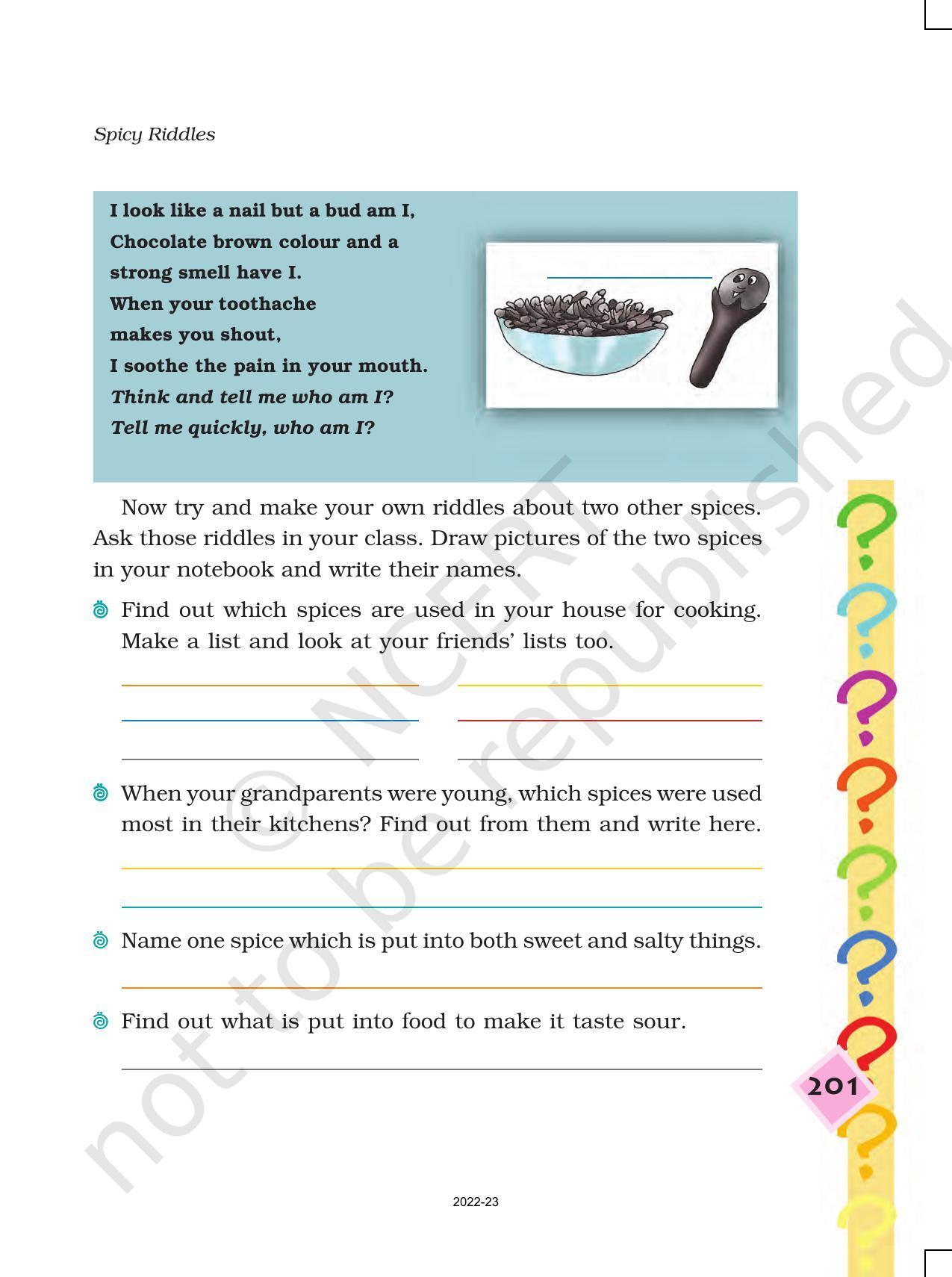 NCERT Book for Class 4 EVS Chapter 25 Spicy Riddles - IndCareer Schools