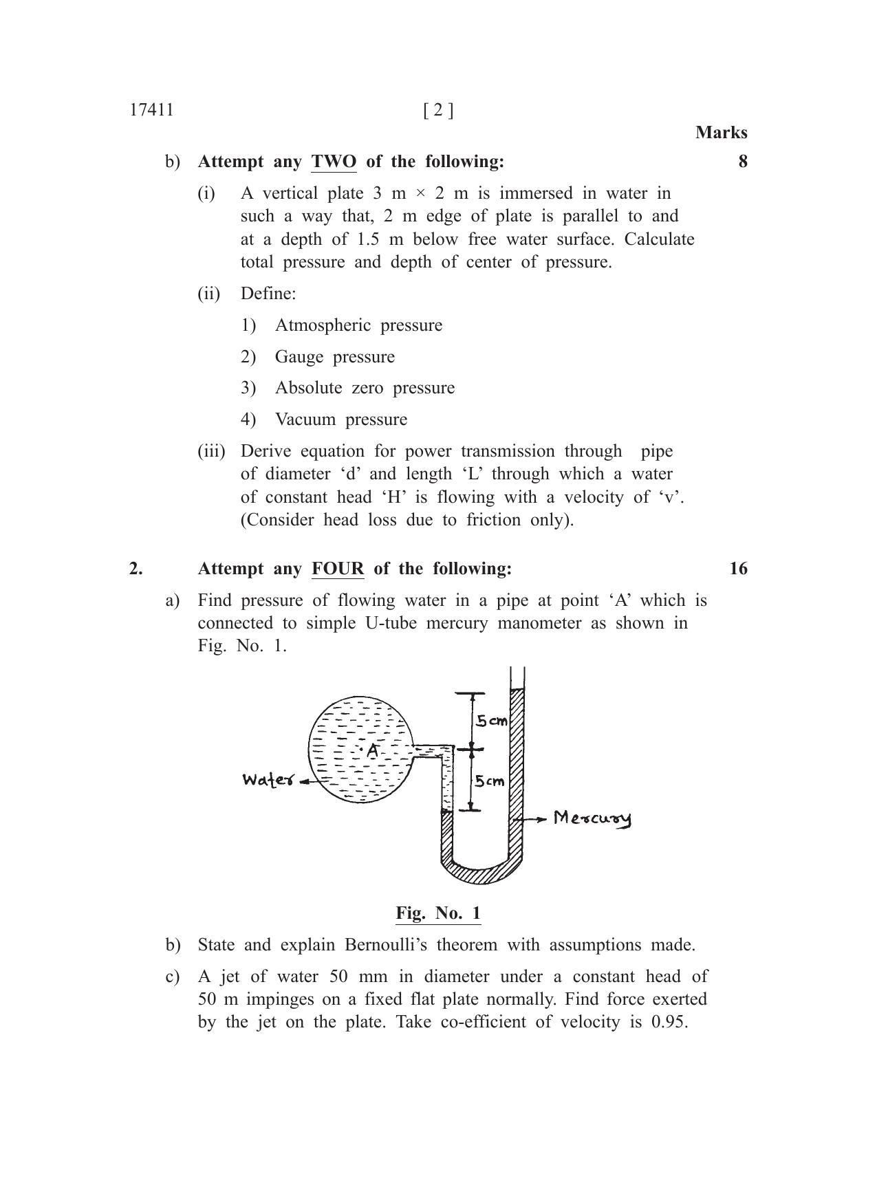 MSBTE Summer Question Paper 2019 - FLUID MECHANICS AND MACHINERY - IndCareer Docs