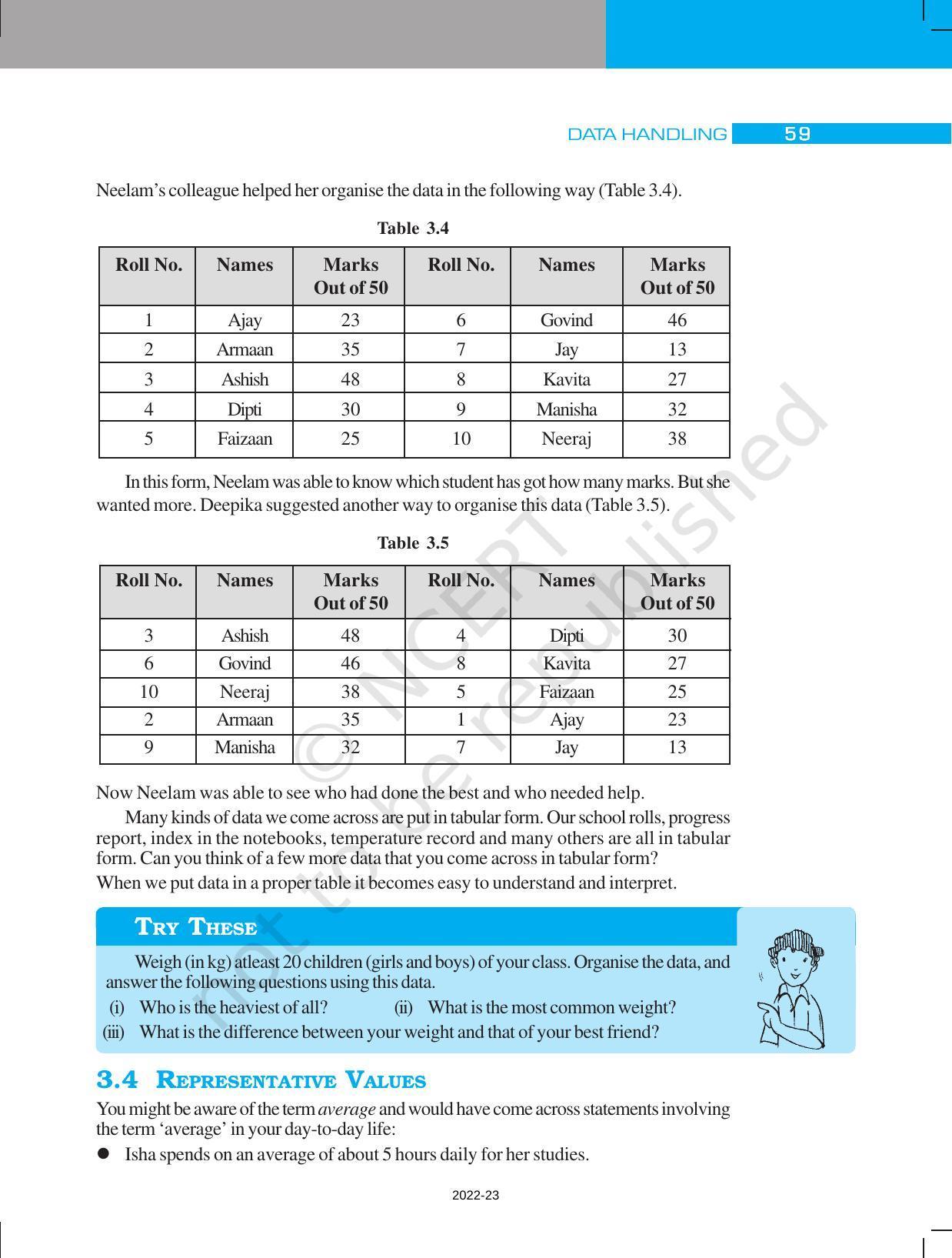 NCERT Book for Class 7 Maths: Chapter 3-Data Handling - IndCareer Schools