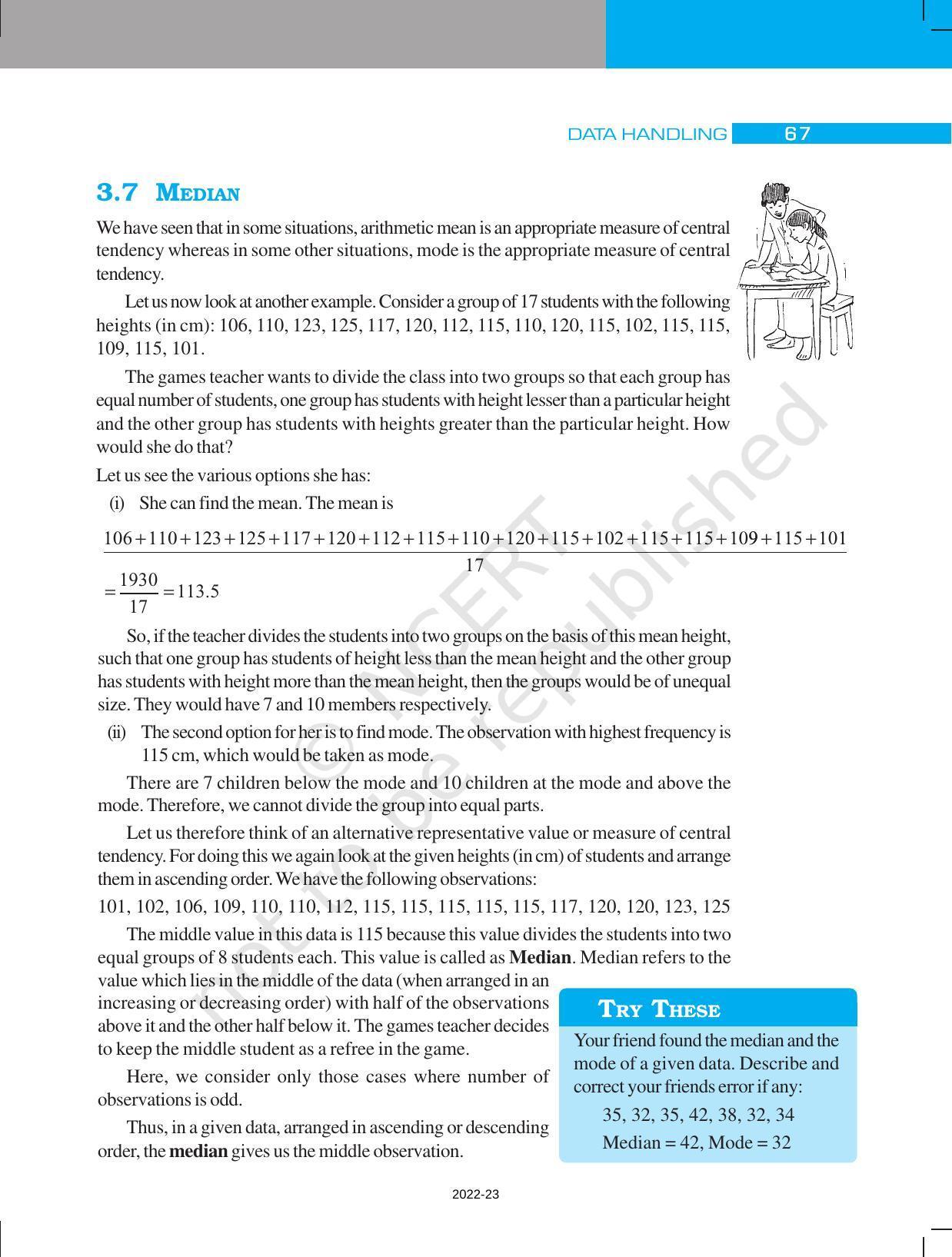 NCERT Book for Class 7 Maths: Chapter 3-Data Handling - IndCareer Schools