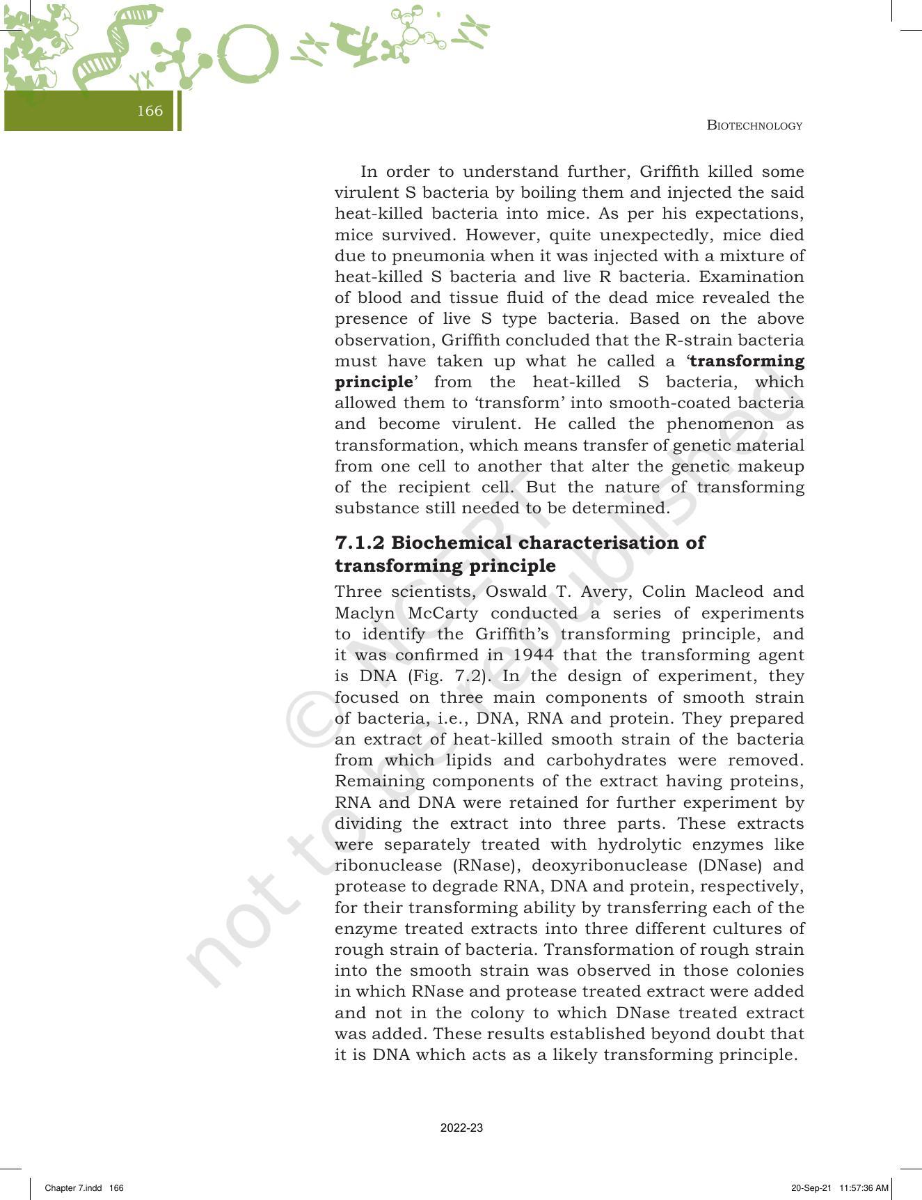 NCERT Book for Class 11 Biotechnology Chapter 7 Basic Processes