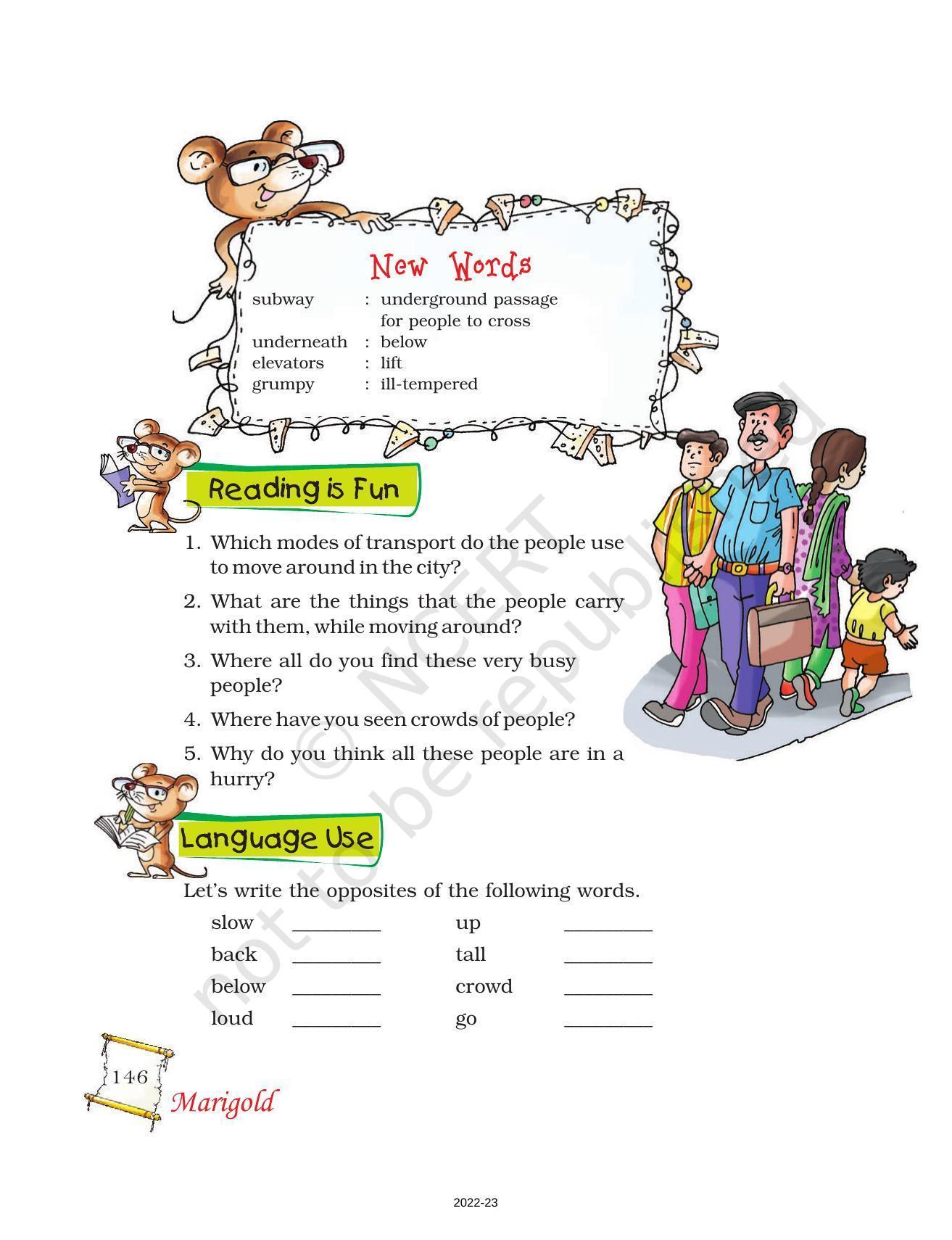 NCERT Book for Class 5 English Chapter 9 Sing a Song of People ...