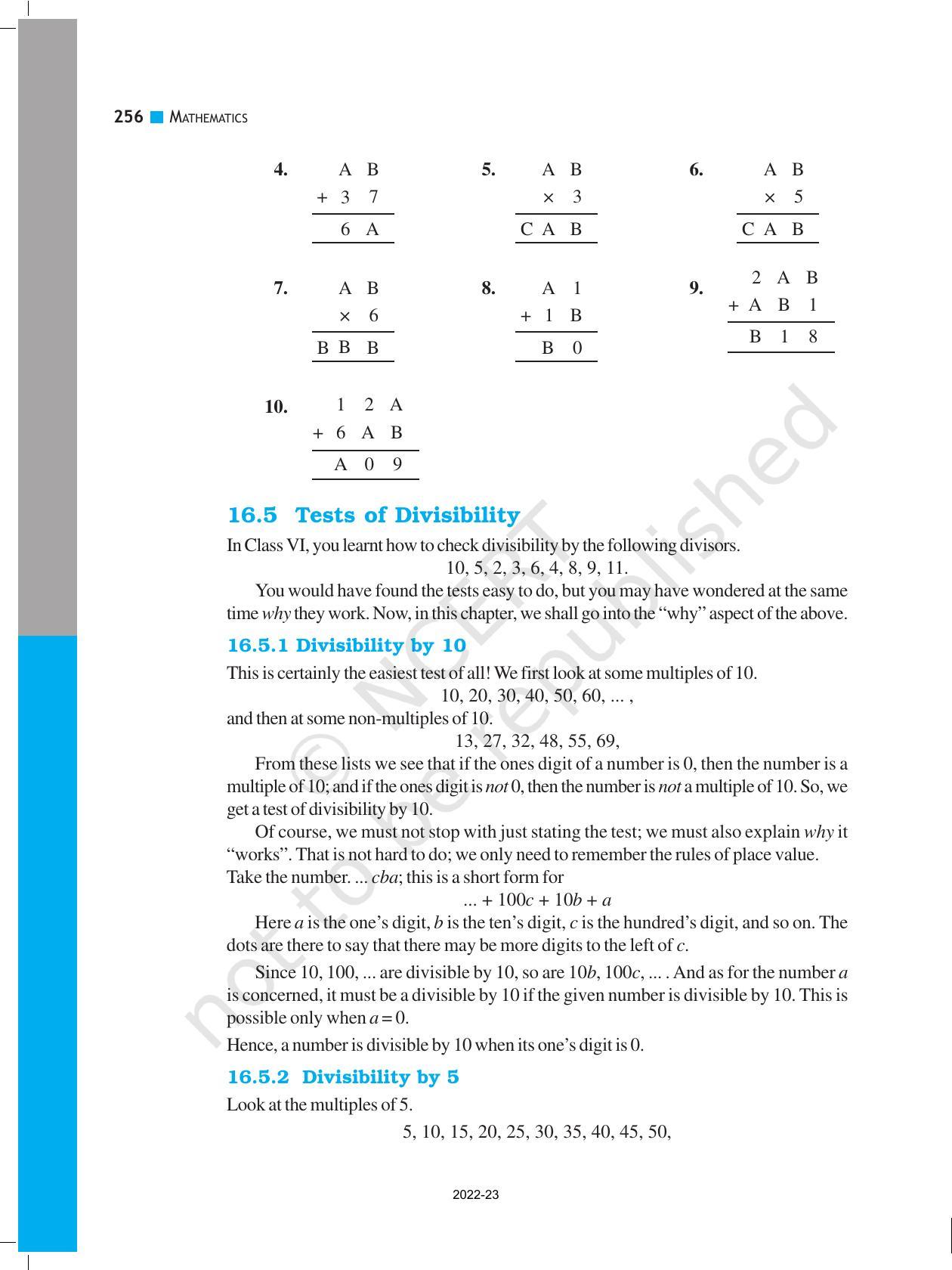 NCERT Book for Class 8 Maths Chapter 16 Playing with Numbers