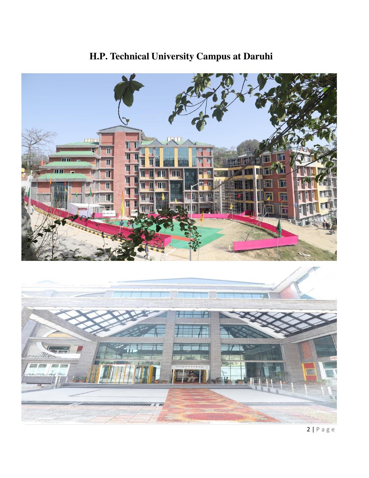 Himachal Pradesh Technical University (HPTU), Hamirpur Admission ...