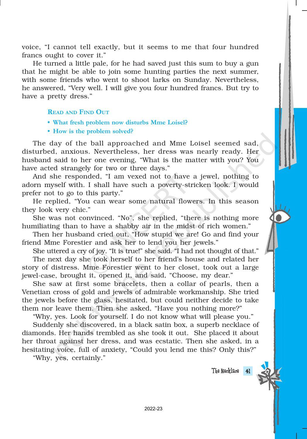 NCERT Book for Class 10 English Chapter 7 The Necklace