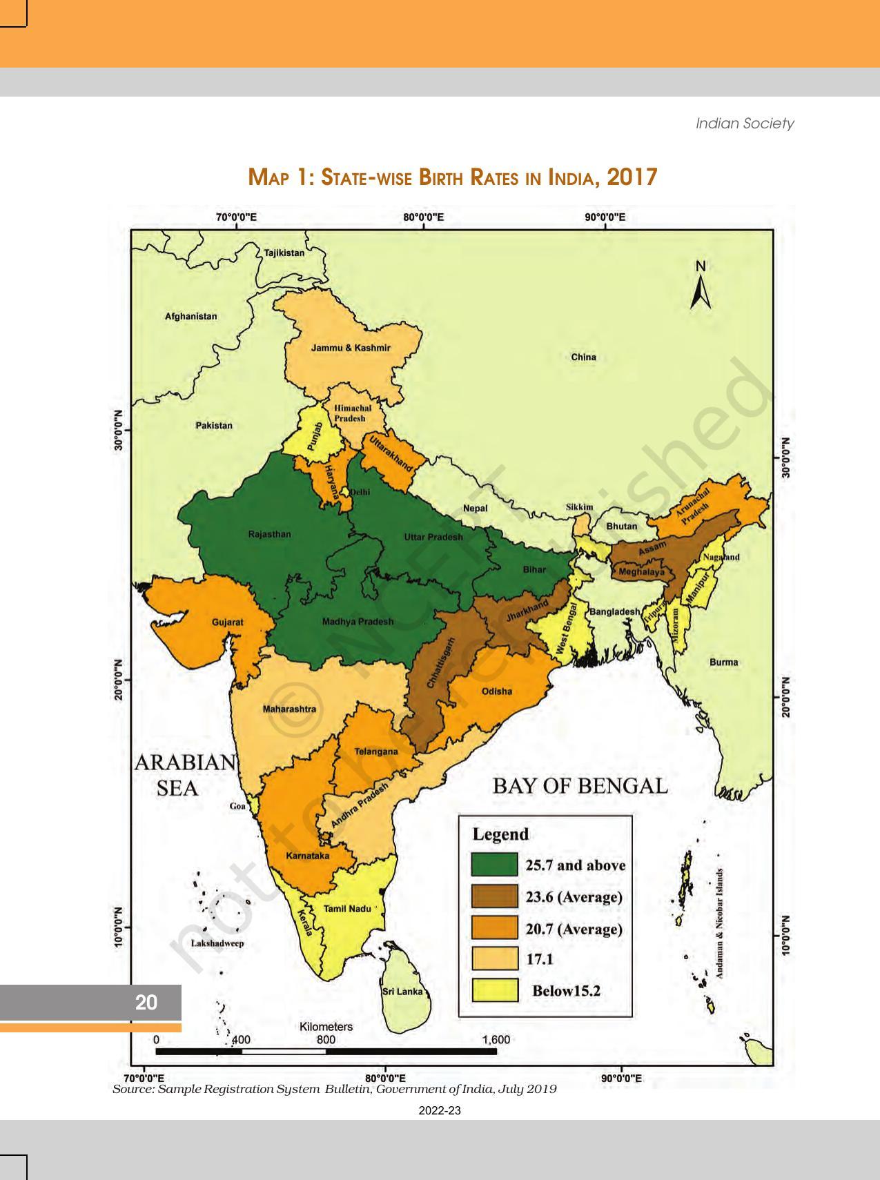 NCERT Book for Class 12 Sociology Chapter 2 The Demographic