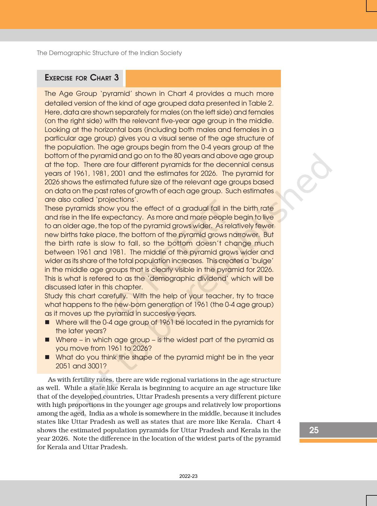 NCERT Book for Class 12 Sociology Chapter 2 The Demographic