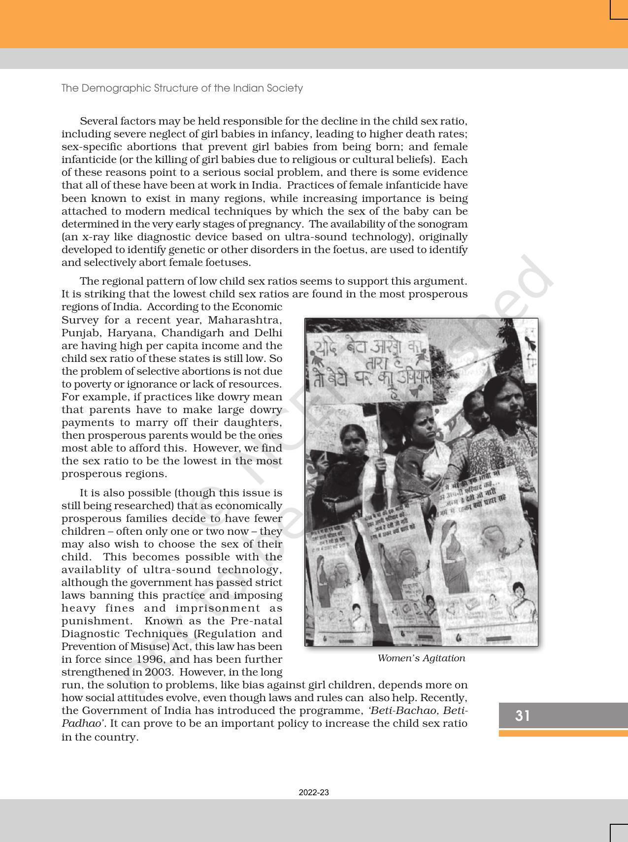 NCERT Book for Class 12 Sociology Chapter 2 The Demographic