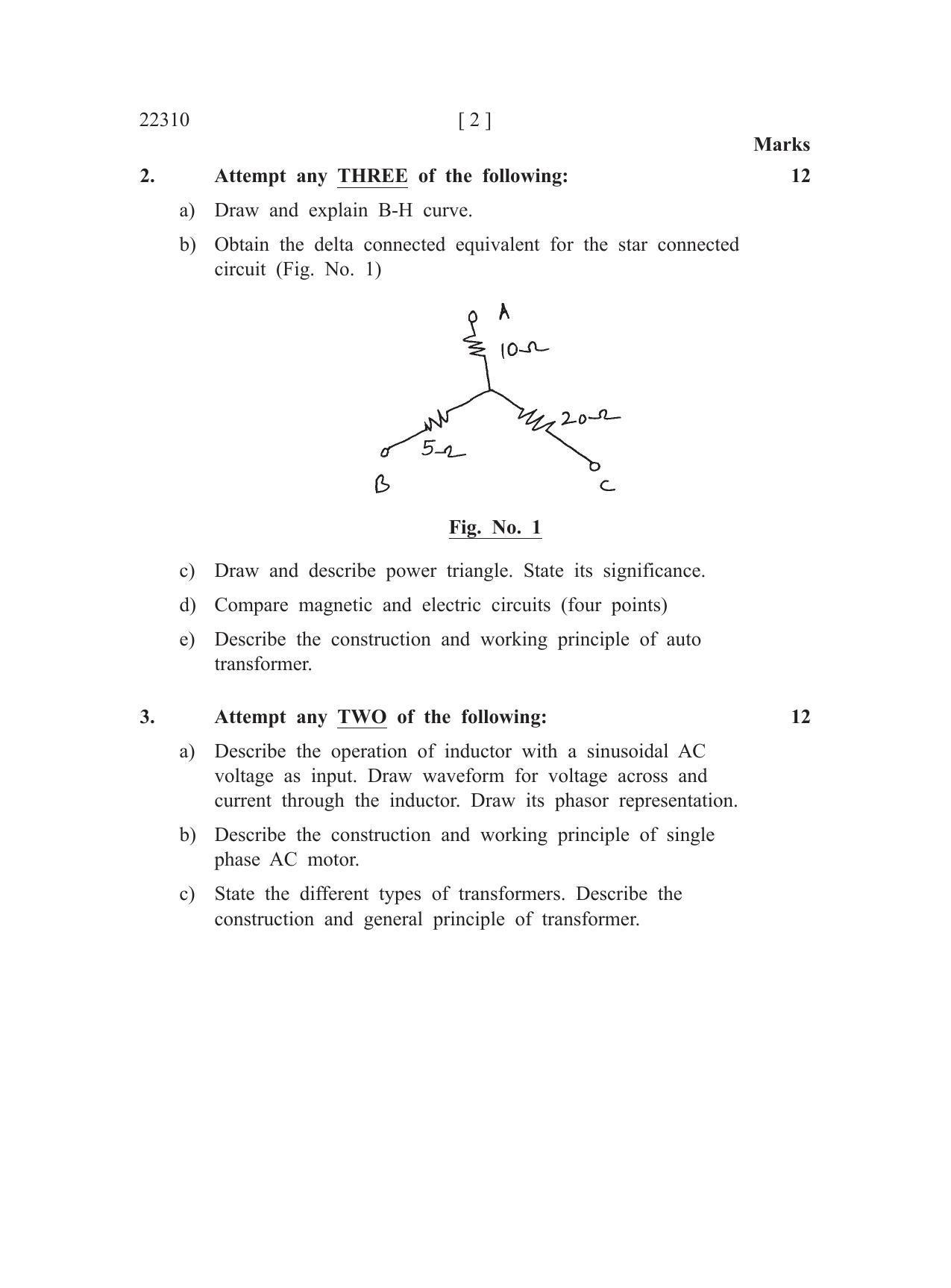 MSBTE Question Paper - 2019 - Basic Electrical and Electronics ...