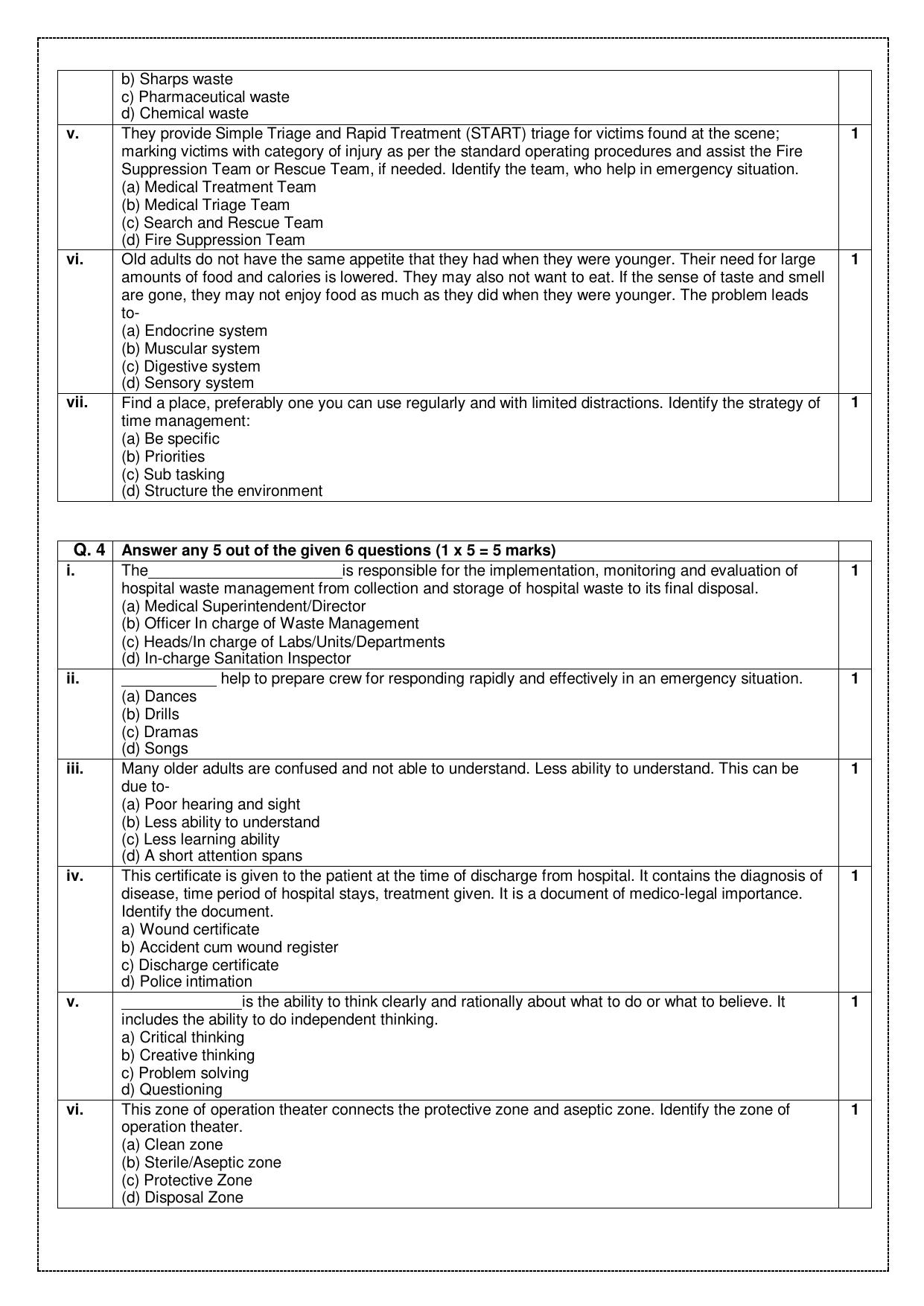 CBSE Class 12 Health Care Sample Papers: 2023, 2024 - IndCareer Schools