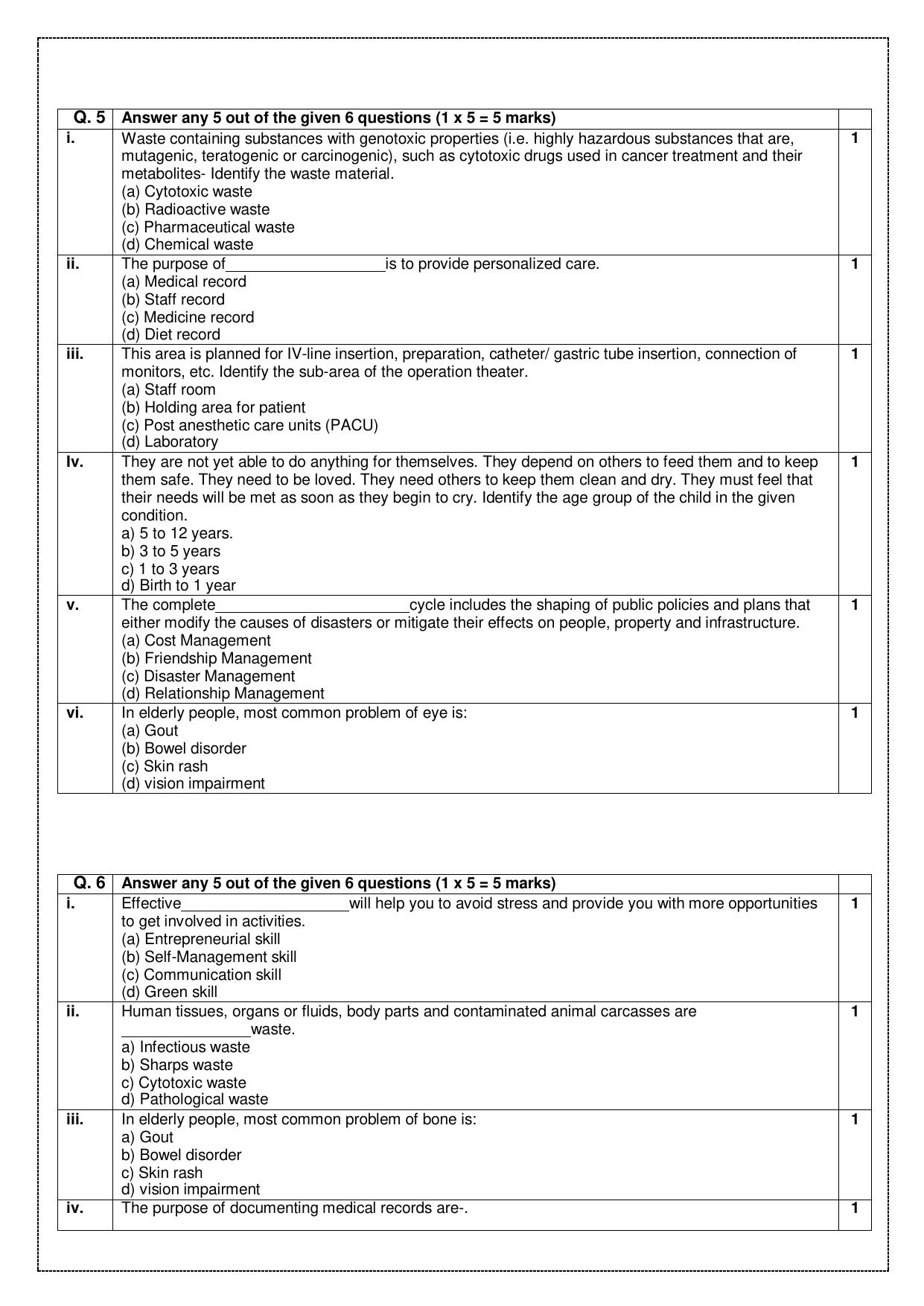 CBSE Class 12 Health Care Sample Papers: 2023, 2024 - IndCareer Schools