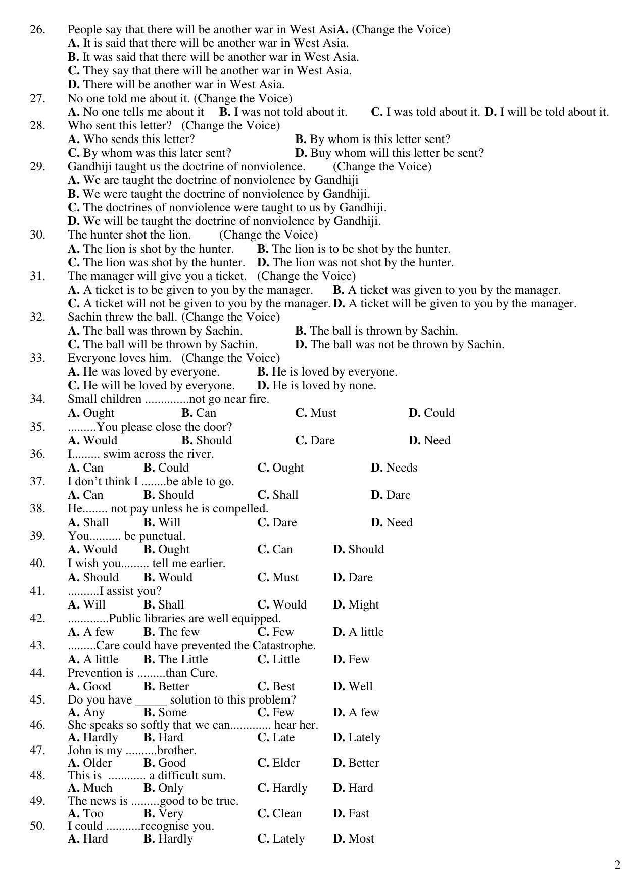 Hemchand North Gujarat University Sample Paper July-Sept 2021: B.Sc ...