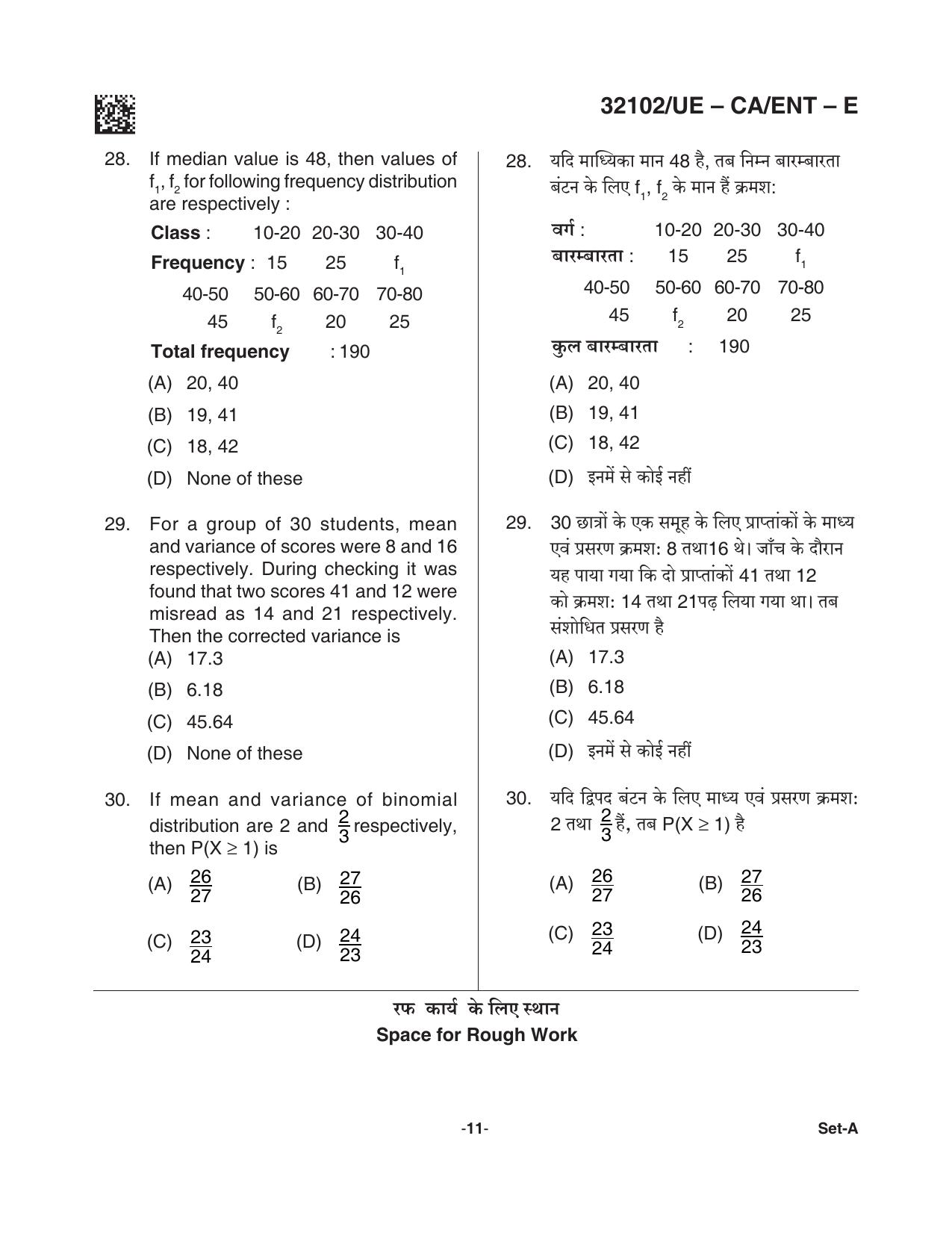CG Pre MCA 2021 Question Paper - IndCareer Docs