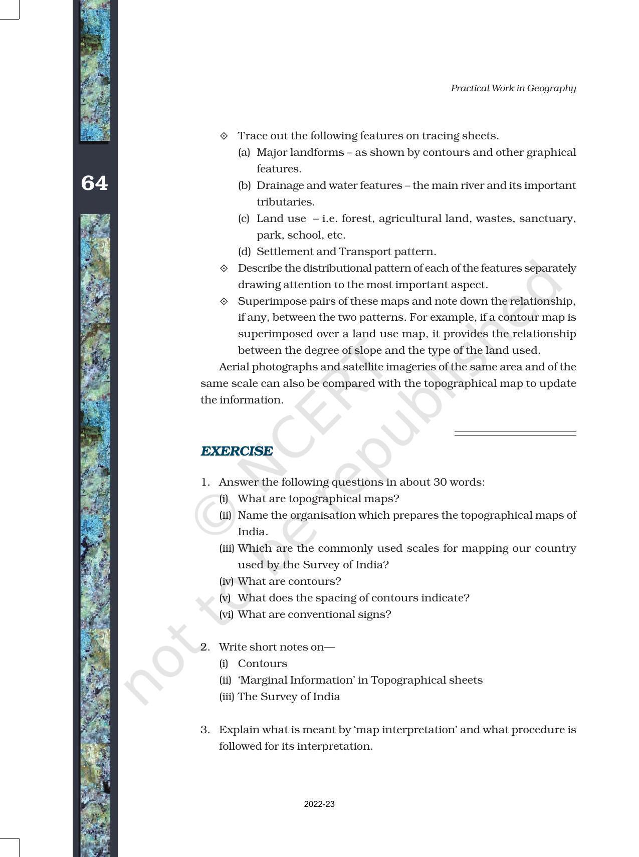 NCERT Book for Class 11 Geography (Part-III) Chapter 5 Topographical ...