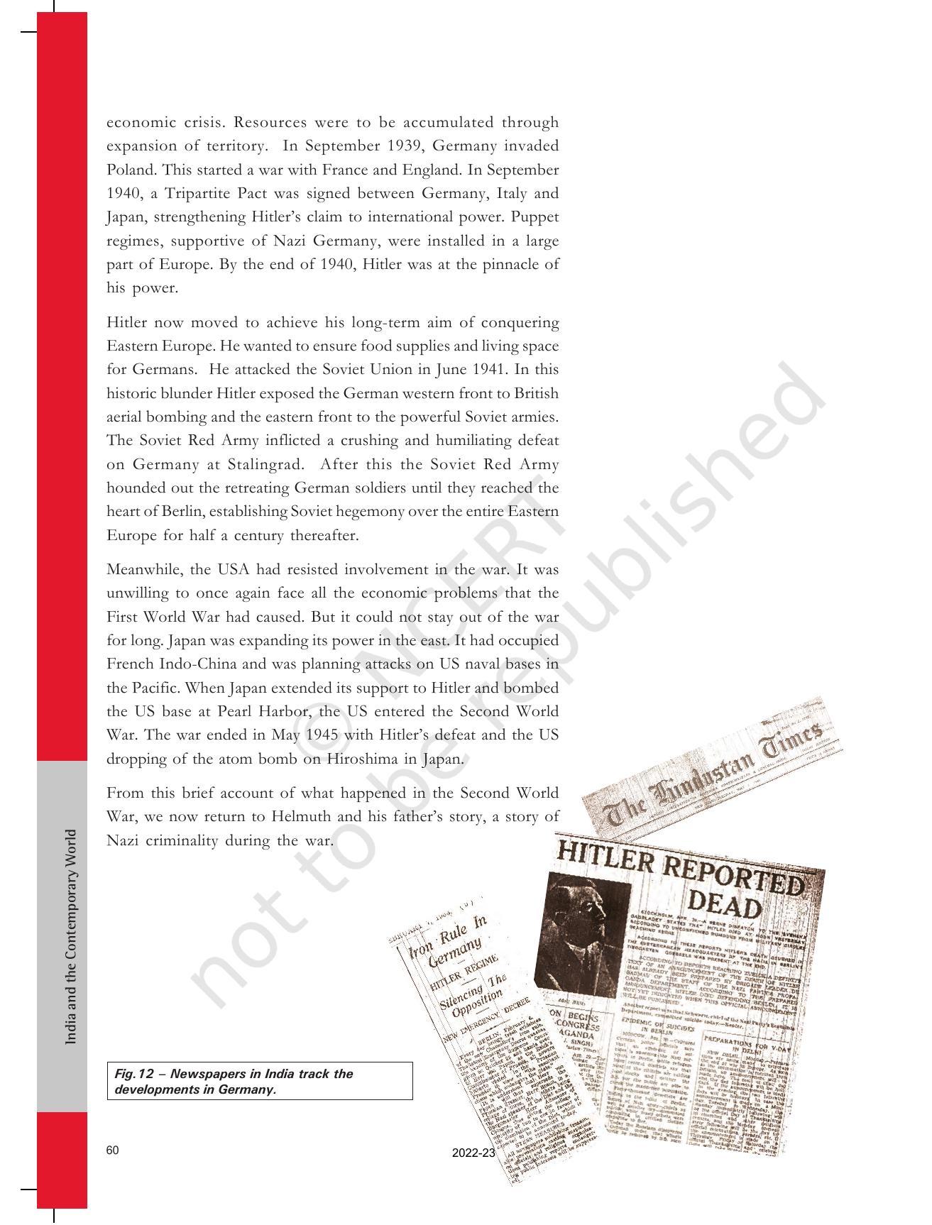 NCERT Book for Class 9 History Chapter 3 Nazism and the Rise