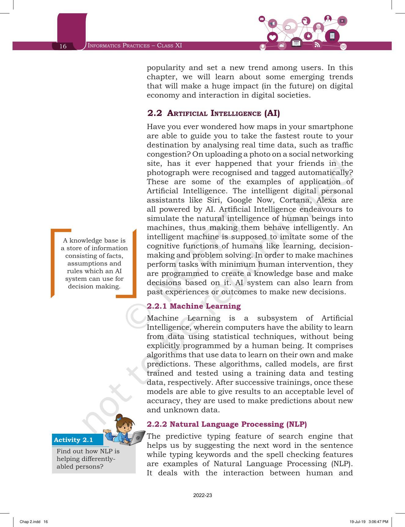 Ncert Book For Class 11 Informatics Practices Chapter 2