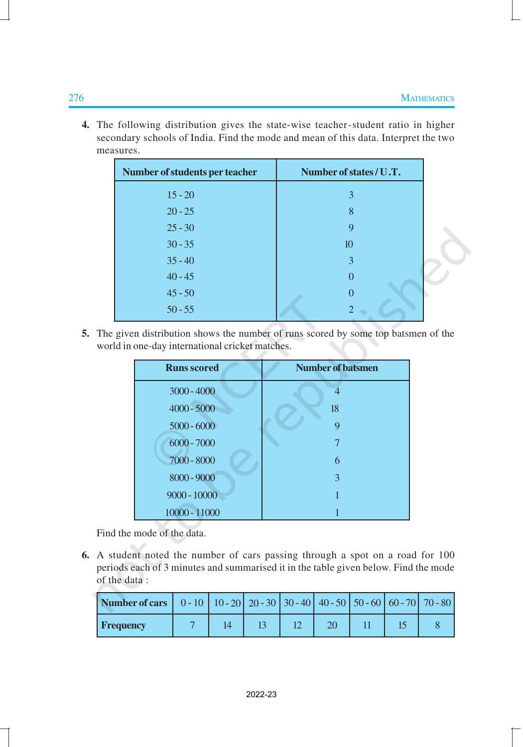 NCERT Book for Class 10 Maths Chapter 14 Statistics