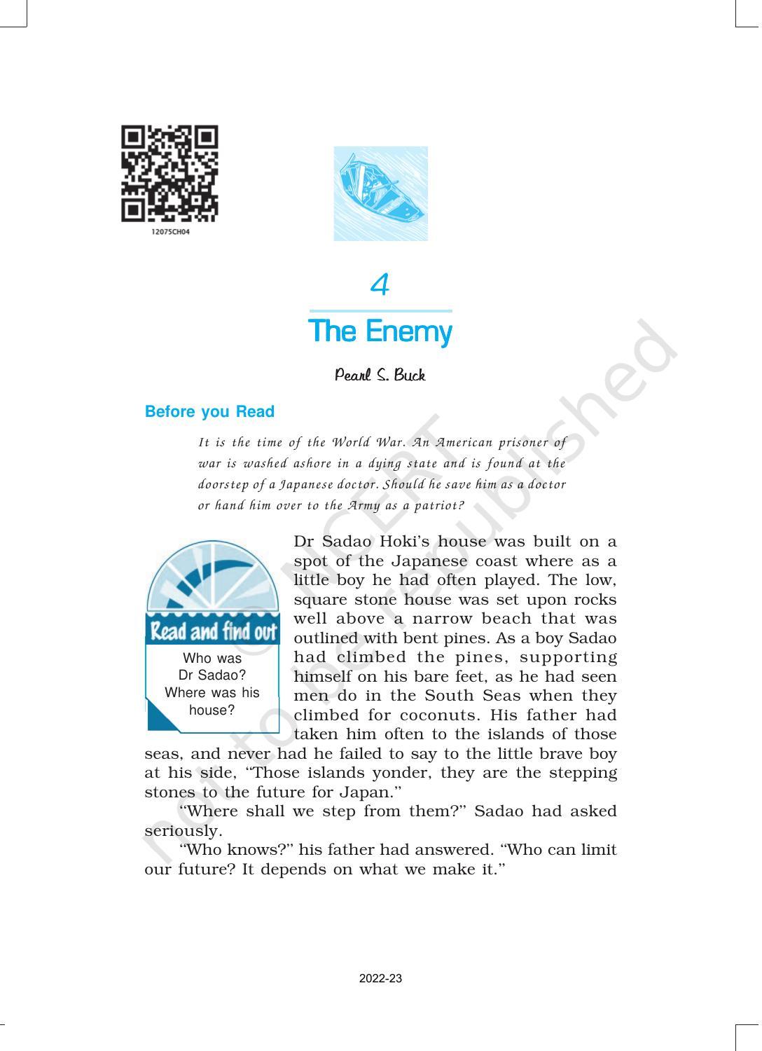 NCERT Book for Class 12 English Chapter 4 The Enemy - IndCareer Docs