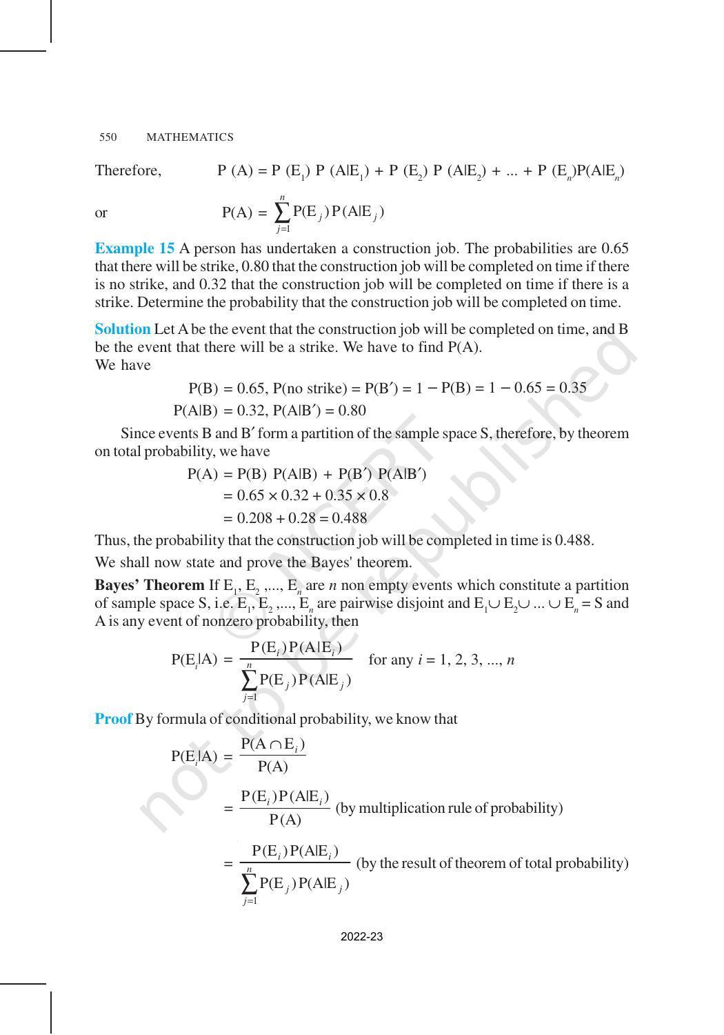 NCERT Book For Class 12 Maths Chapter 13 Probability IndCareer Docs NCERT Book For Class 12 Maths Chapter 13 Probability IndCareer Docs