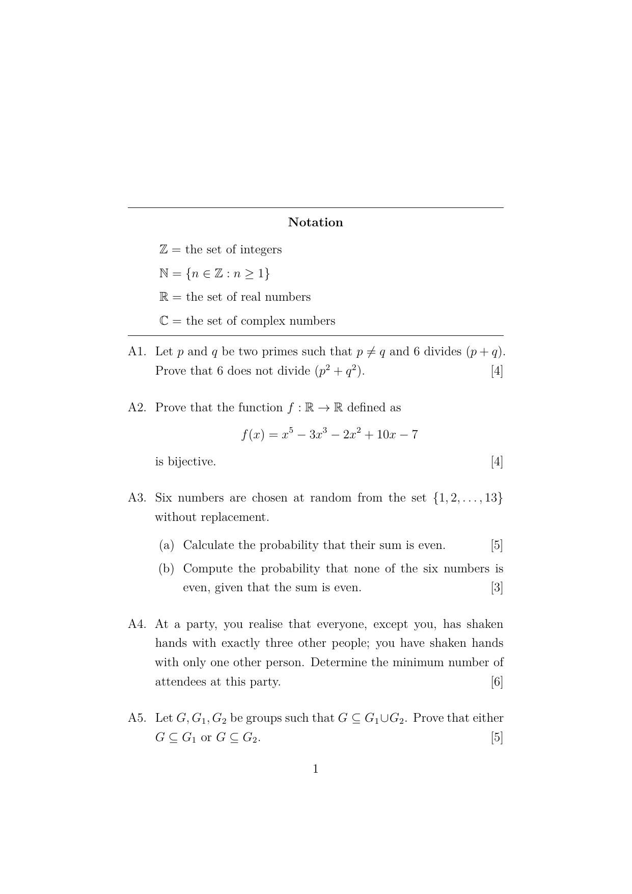 ISI Admission Test JRF in Computer Science (CSA) 2023 Sample Paper ...
