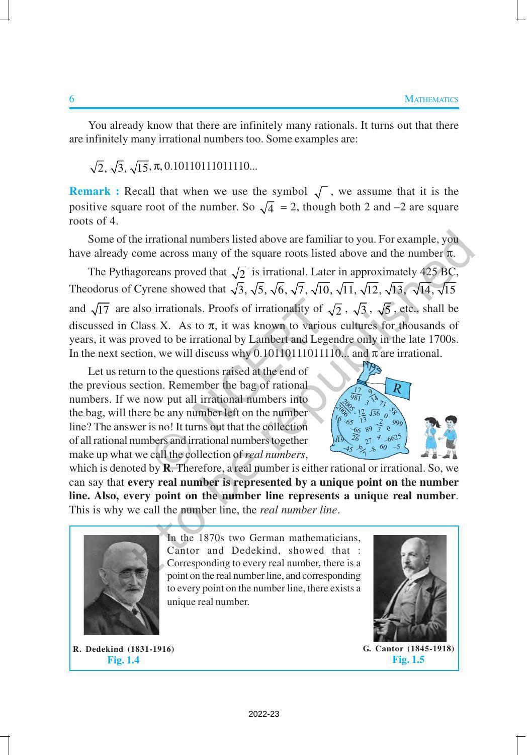 NCERT Book for Class 9 Maths Chapter 1 Number System