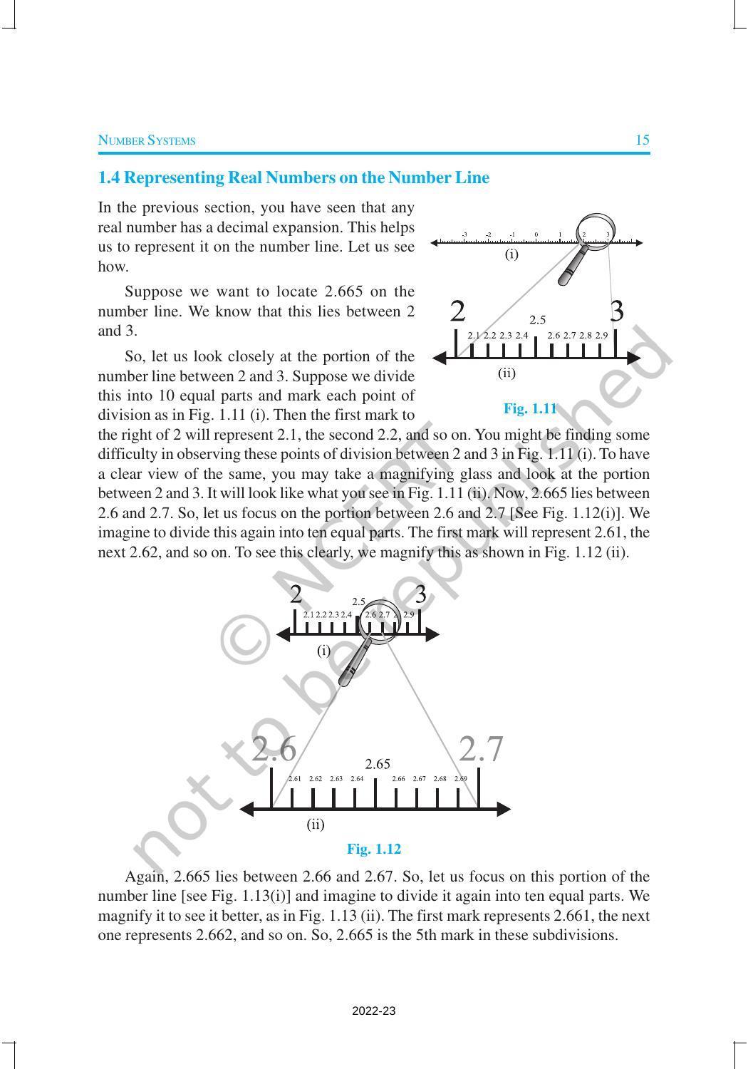 NCERT Book for Class 9 Maths Chapter 1 Number System