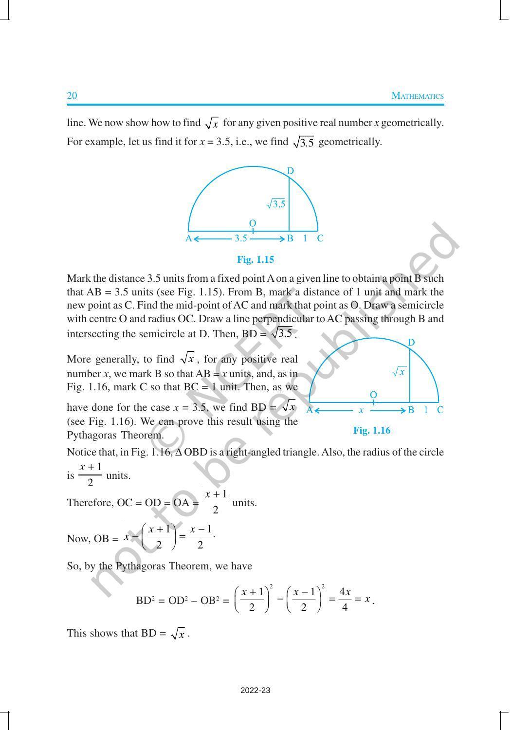 NCERT Book for Class 9 Maths Chapter 1 Number System