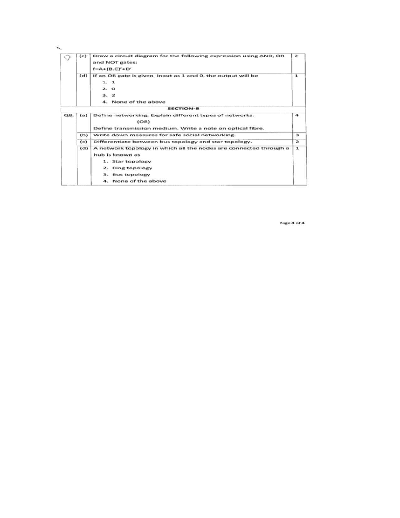 JKBOSE Class 12 Computer Science Model Question Paper 2023 - IndCareer Docs