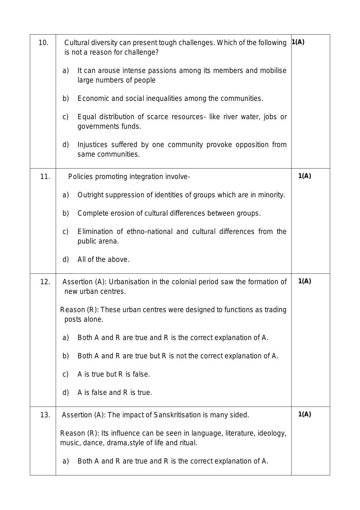 CBSE Class 12 Sociology Sample Paper 2024 - IndCareer Schools