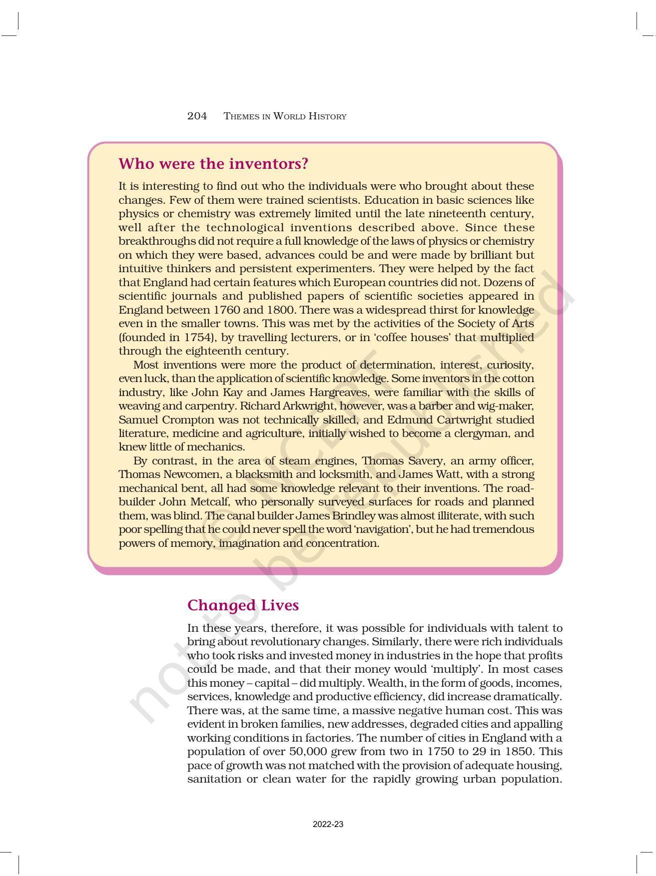 NCERT Book for Class 11 History Chapter 9 The Industrial