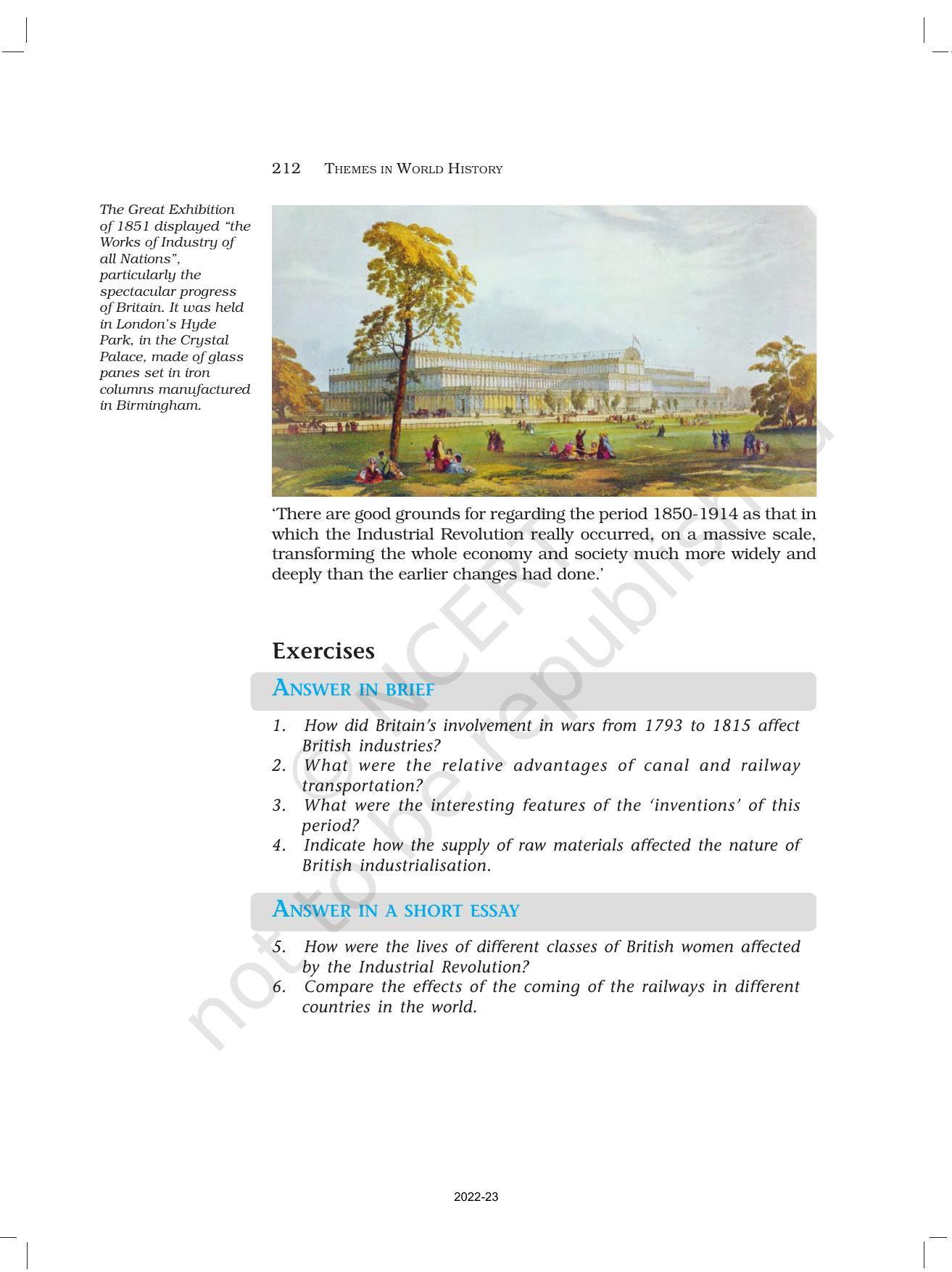 NCERT Book for Class 11 History Chapter 9 The Industrial