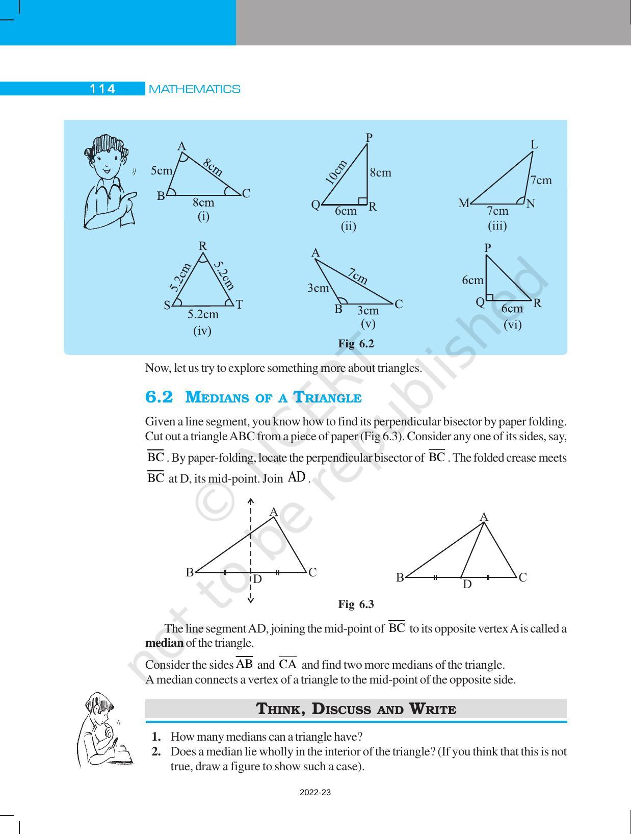 NCERT Book for Class 7 Maths: Chapter 6-The Triangles and Their ...