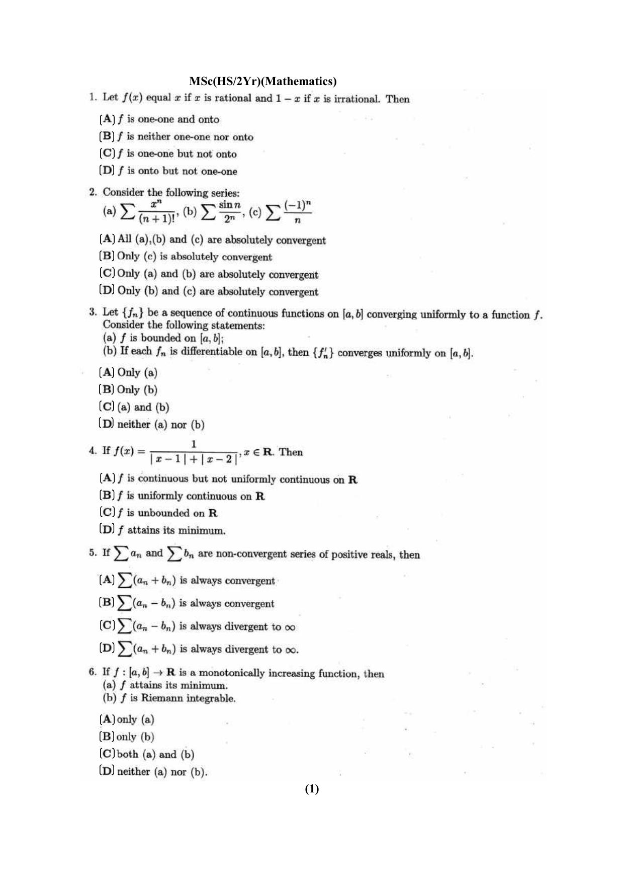 PU CET PG Question Paper 2024 - IndCareer Docs