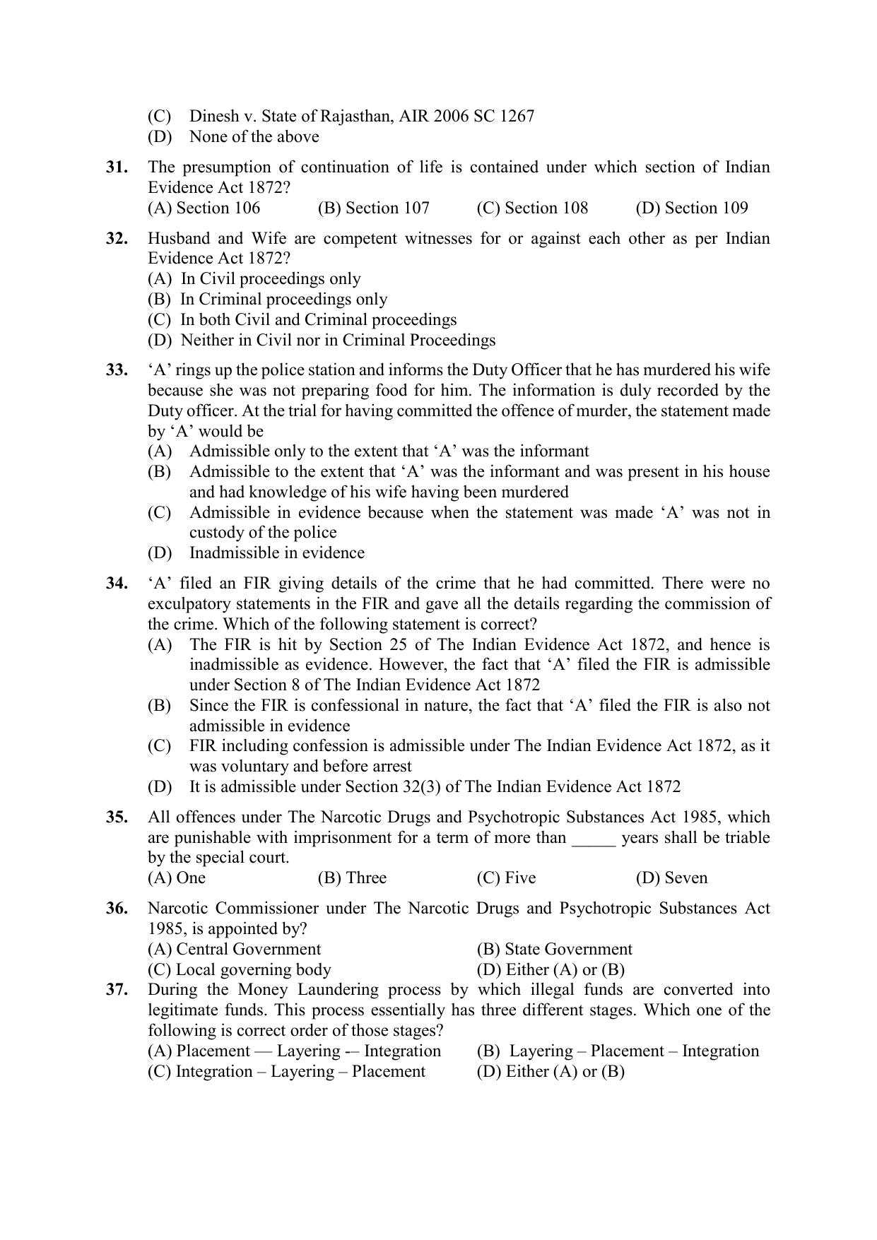 PU CET PG Question Paper 2024 - IndCareer Docs